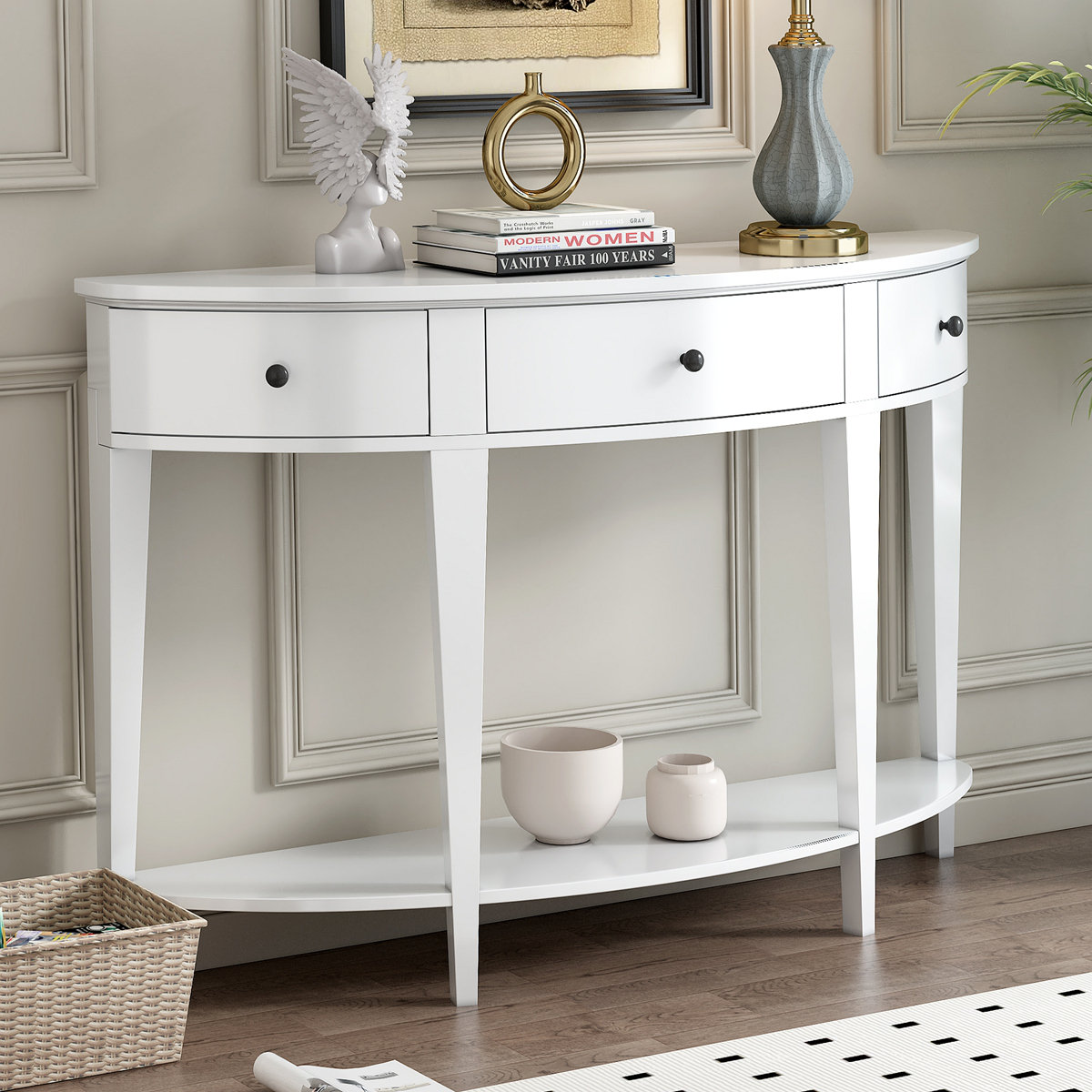 Lark Manor Rigmor 51.19'' Console Table Wood Console Table Entryway ...