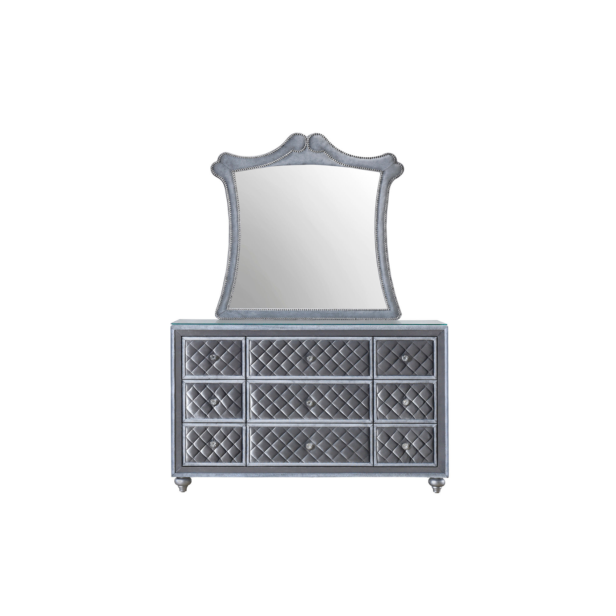 House of Hampton Exquisite Velvet Tufted Dresser With Abundant Storage ...