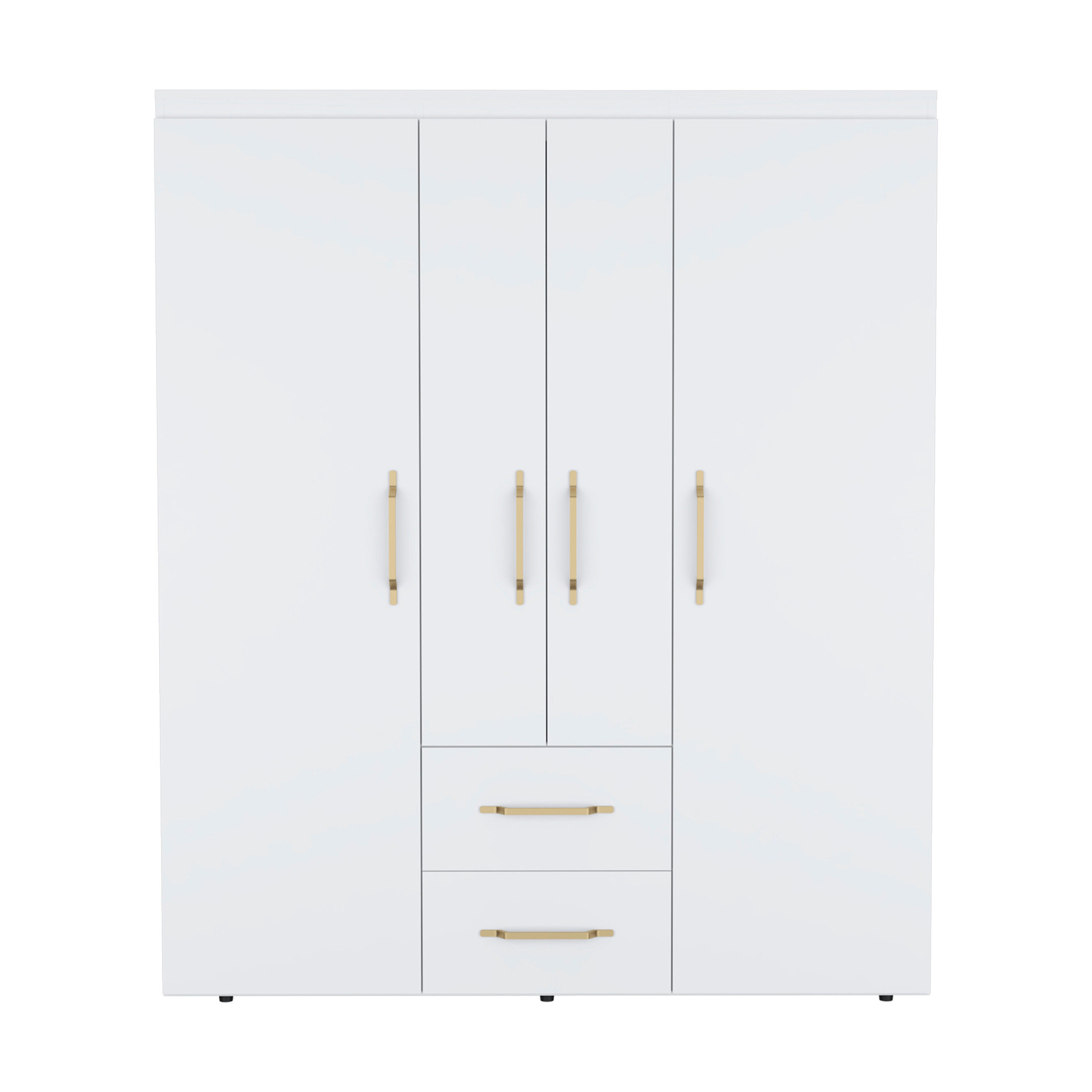 Mercer41 Bariloche Wardrobe, Multi-Section Storage With Hanging Rods ...