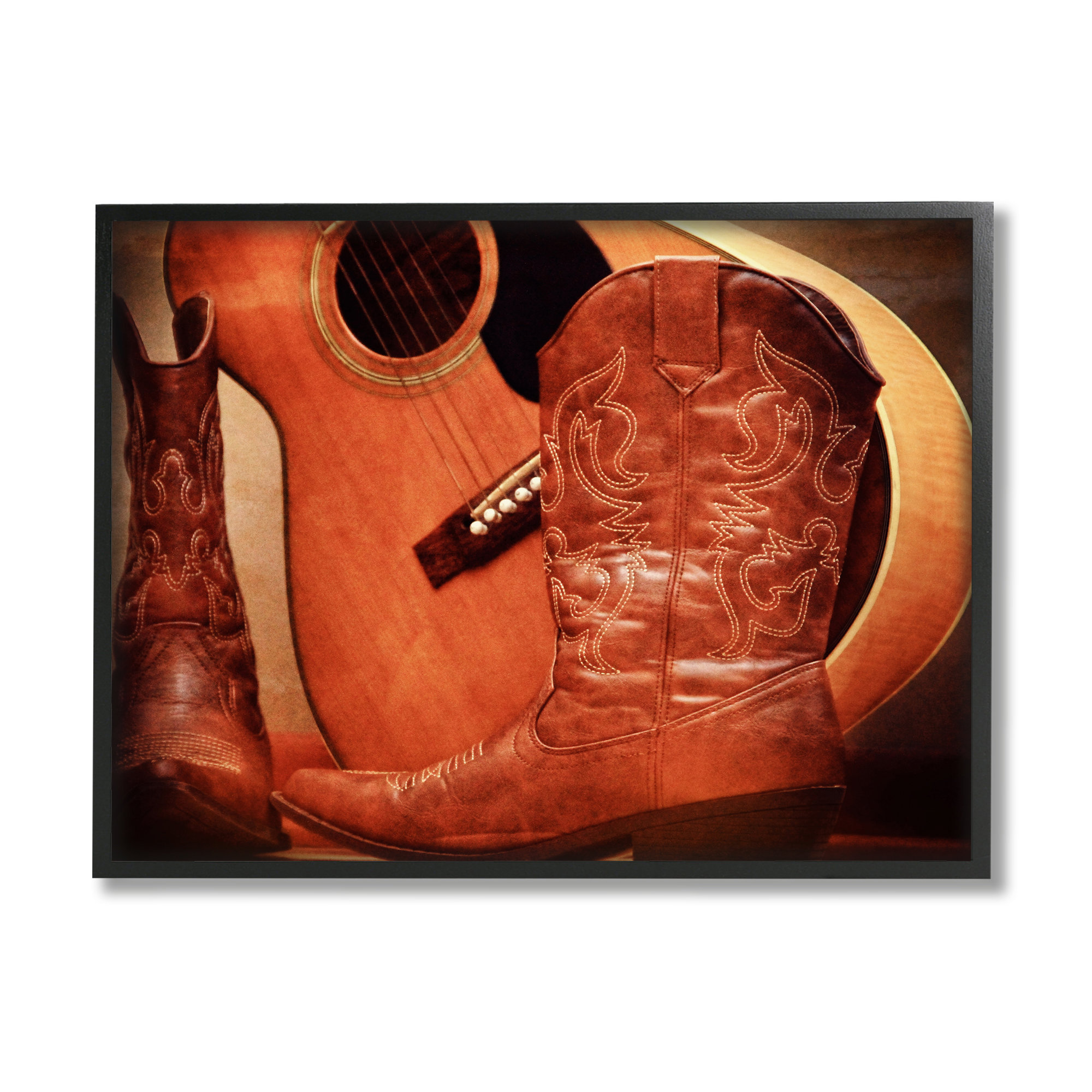 Stupell Industries Guitar & Cowboy Boots by Daniel Sproul | Wayfair