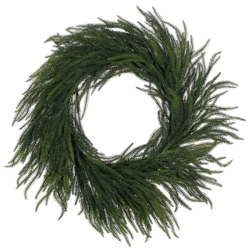 The Holiday Aisle® Faux Pine 28" Plastic Wreath | Wayfair