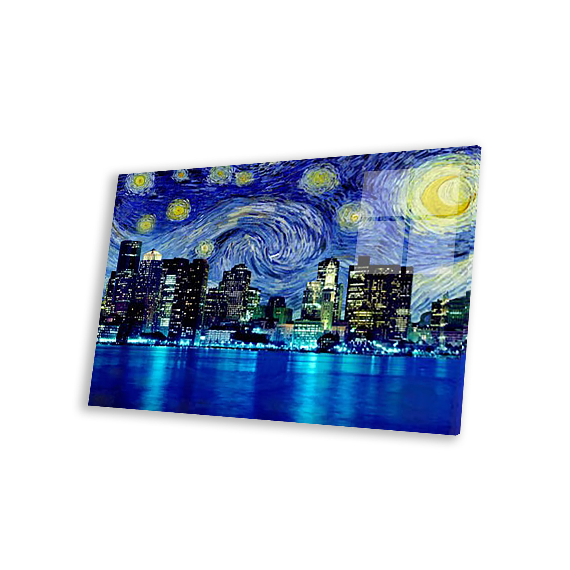 Wildon Home® Boston, Massachusetts Starry Night Skyline Print On ...