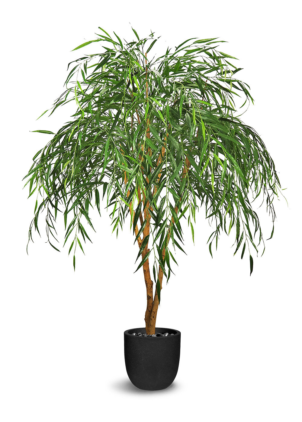 Bayou Breeze Faux Botanical Willow Tree in Green Finish 60" Height ...