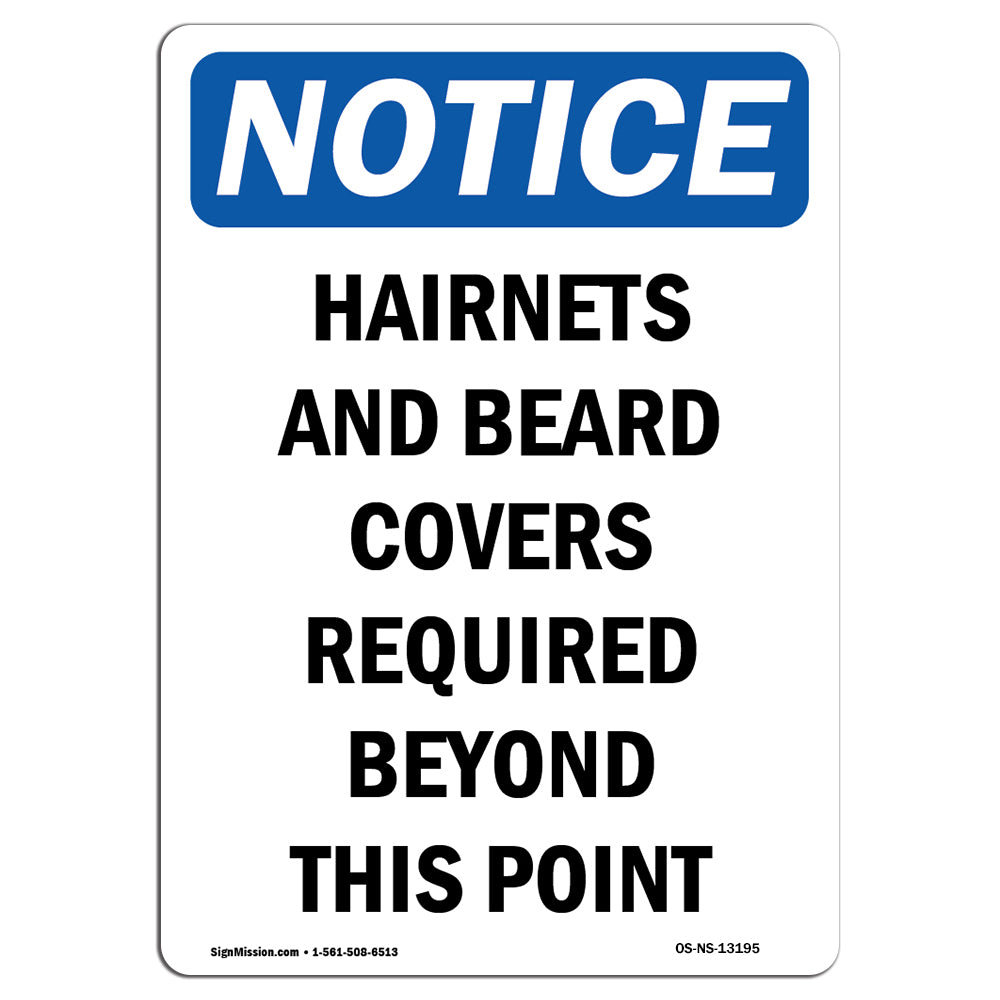 SignMission Hairnets and Beard Covers Required Sign | Wayfair