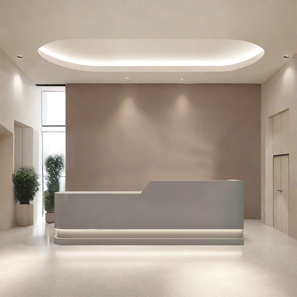 Orren Ellis Modern Reception Station with Cashier Counter & Spacious ...