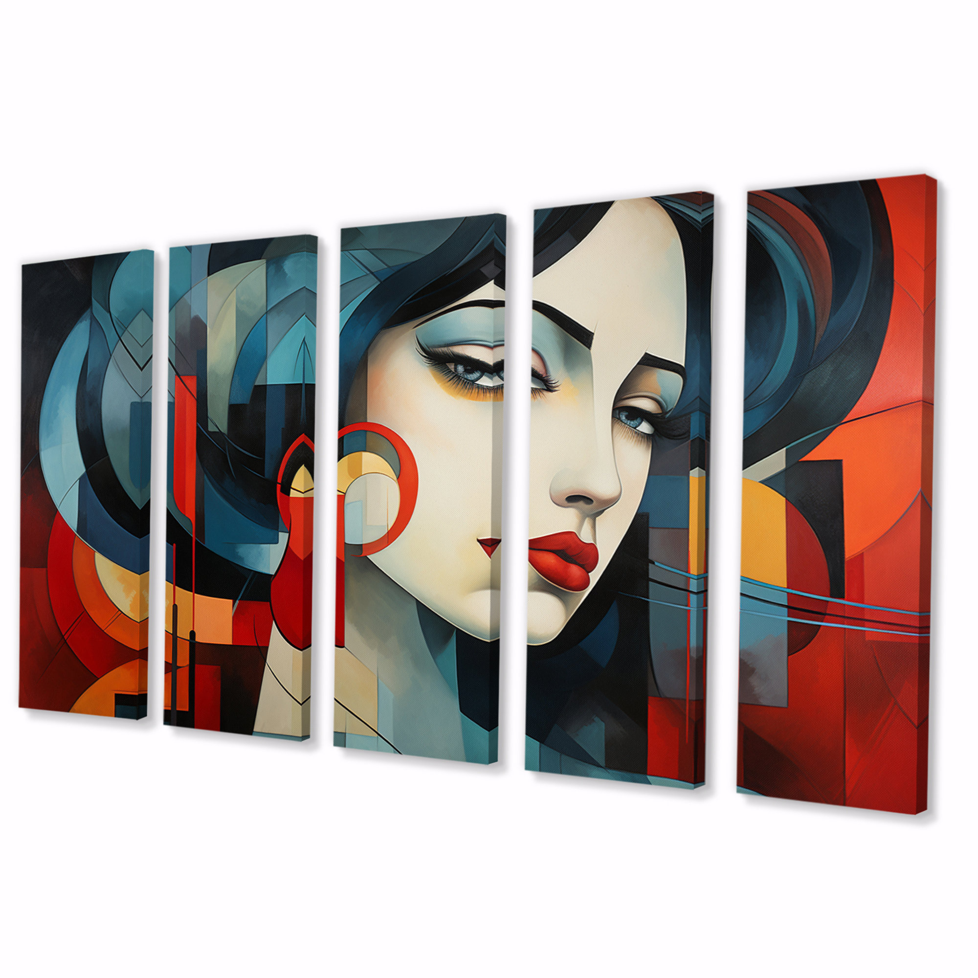DesignArt Cubism Art Modern " Cubism Art Modern " 5 - Pieces on Canvas ...