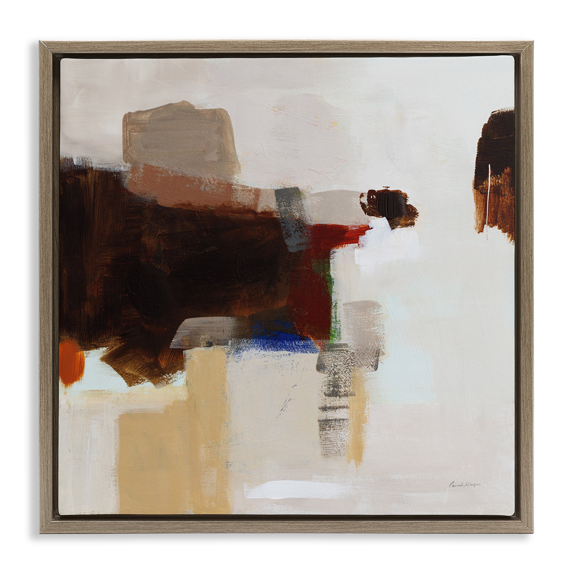 Wrought Studio™ American Rust Abstraction Framed Floater Canvas Wall ...