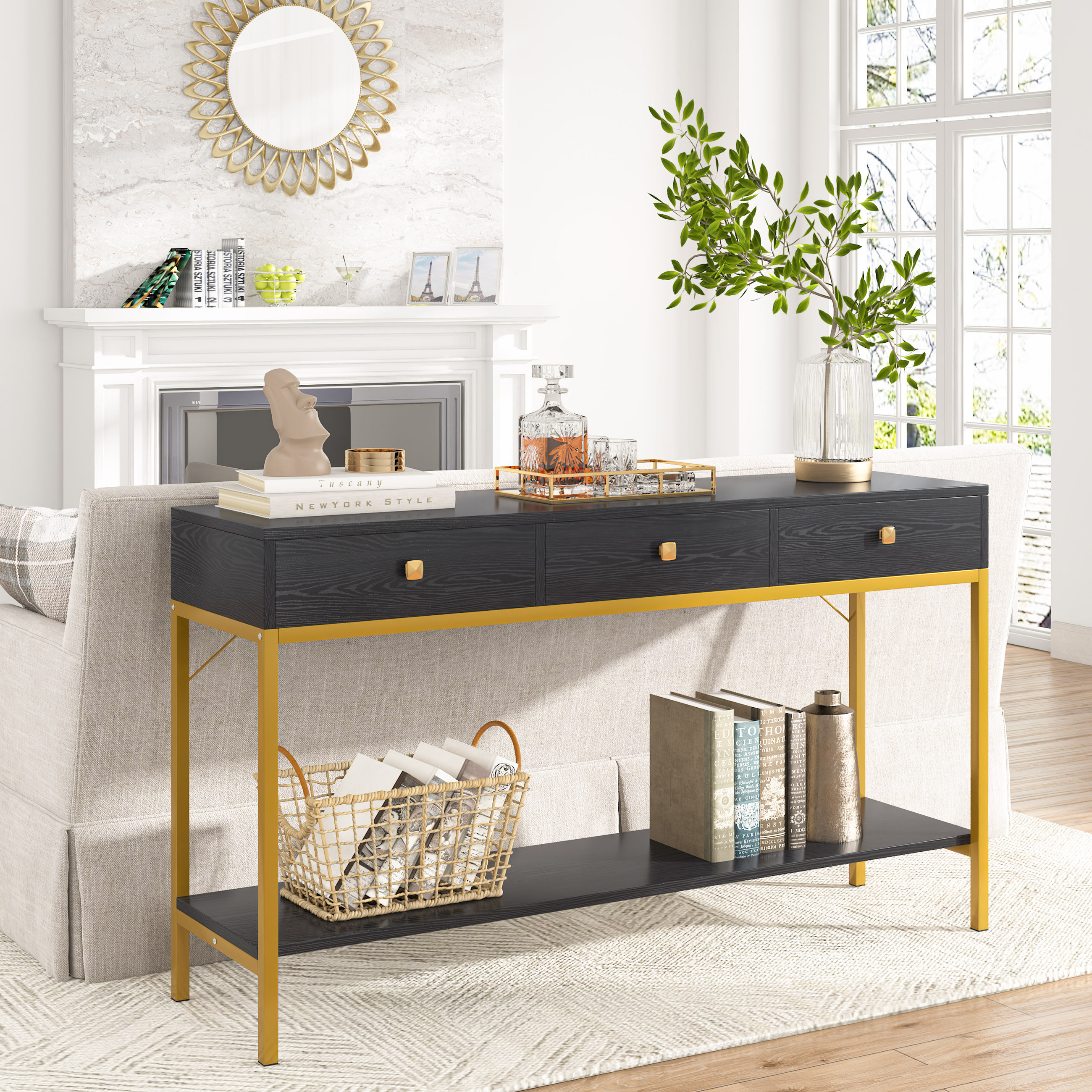 Everly Quinn 54.33" Console Table & Reviews | Wayfair