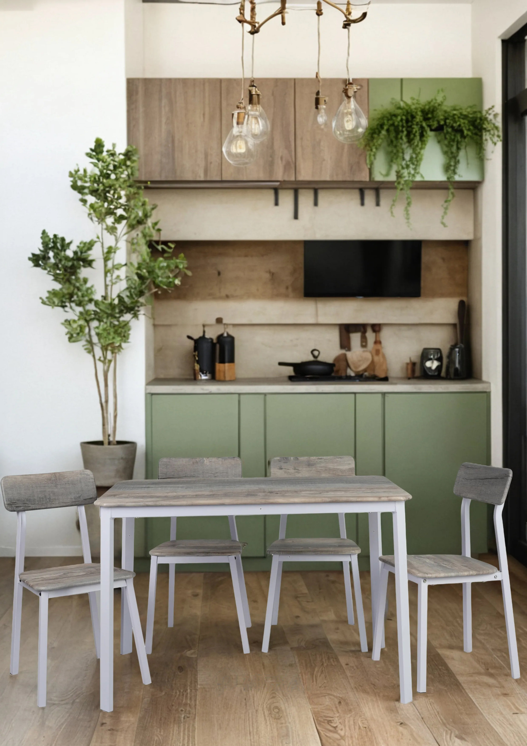 Gracie Oaks Modem 5 piece dining table set | Wayfair