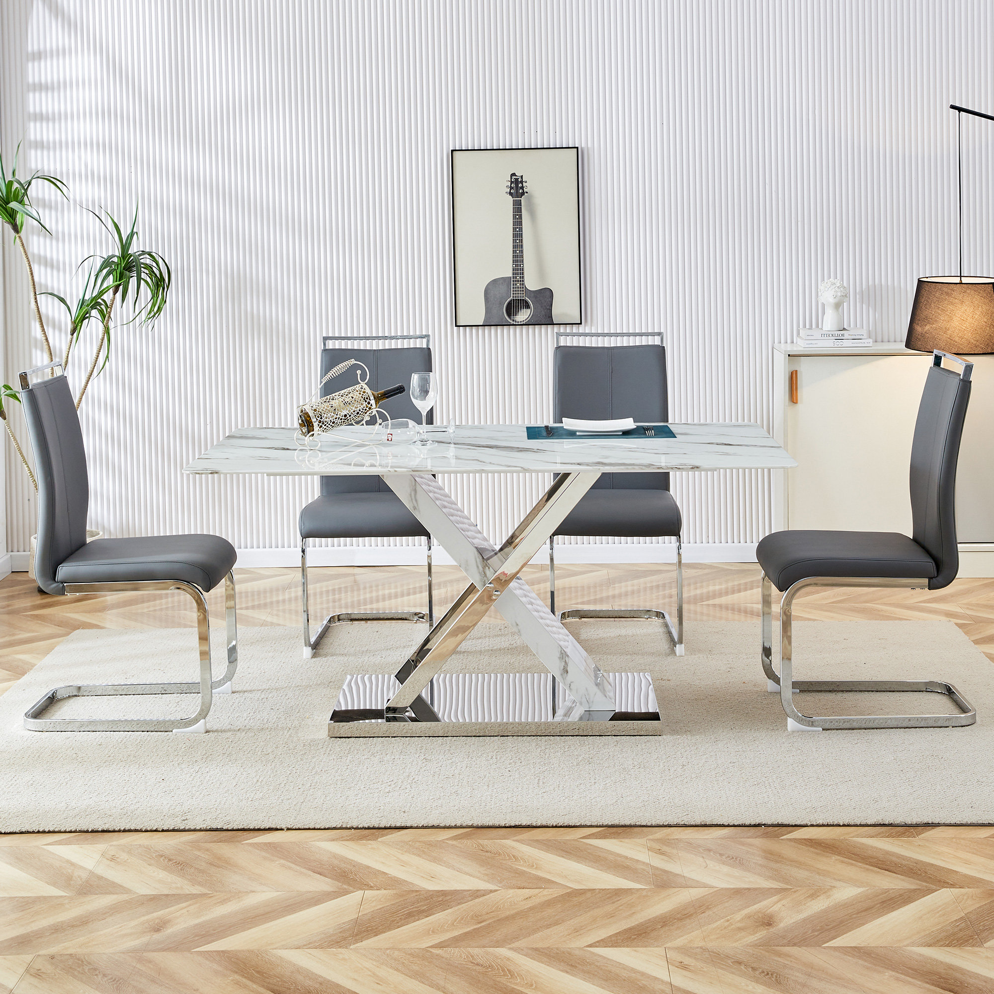 Ivy Bronx Kadren Rectangular 63'' L x 37'' W Dining Set - Wayfair Canada