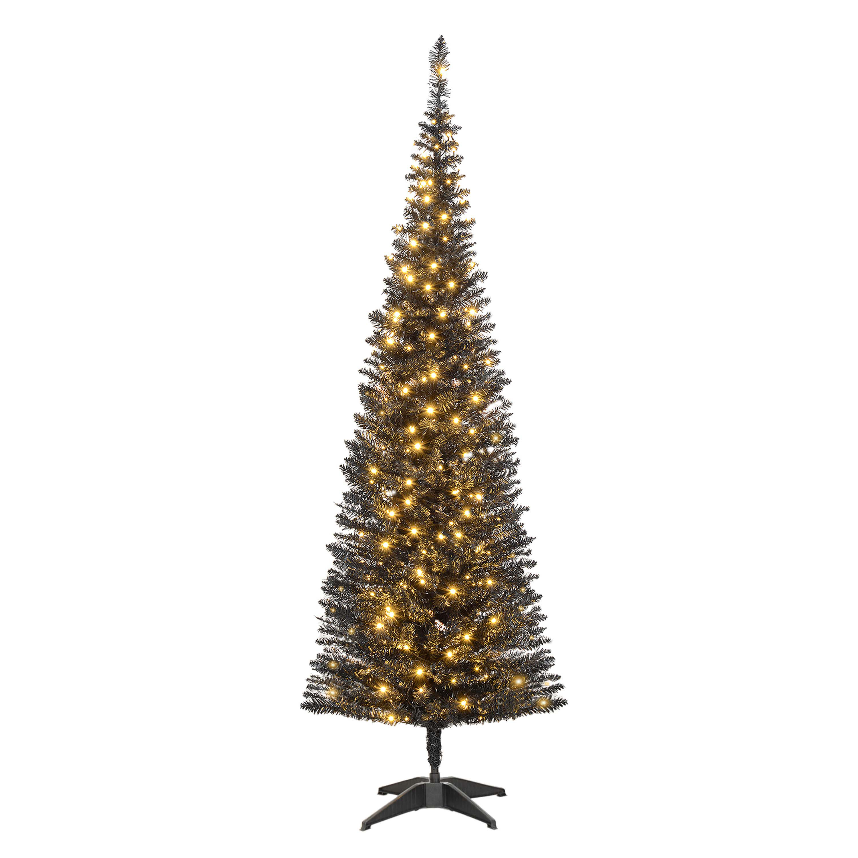 Winston Porter Pre-Lit Artificial Slim Noble Fir Christmas Tree Ideal ...