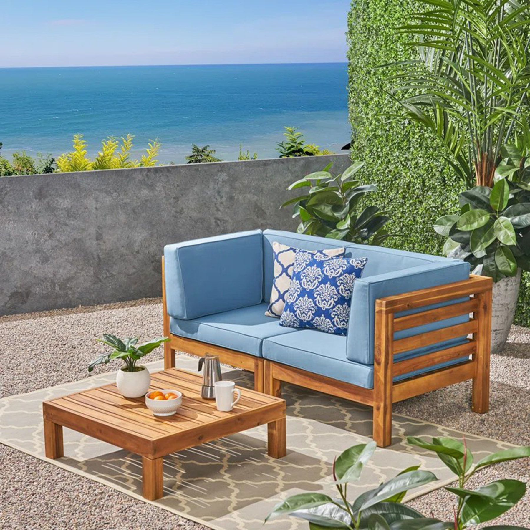 Latitude Run® 3-Piece LOVE SEAT SET WITH COFFEE TABLE | Wayfair
