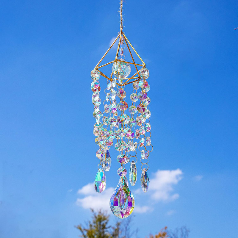 House of Hampton® Crystal Hanging Window Wind Chime | Wayfair