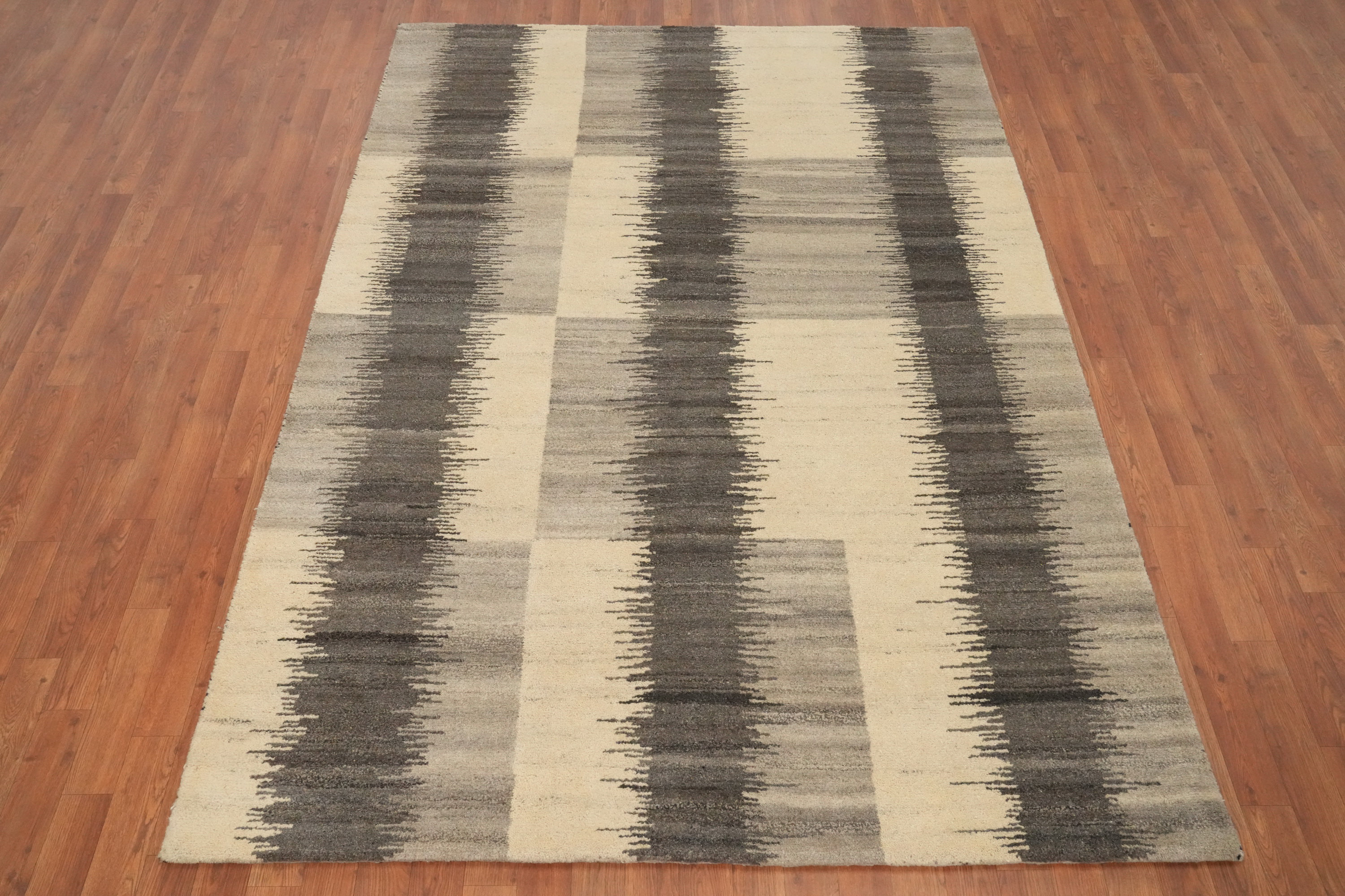 Corrigan Studio® Modern Elegance Linear Stripes Gabbeh Style Area Rug ...