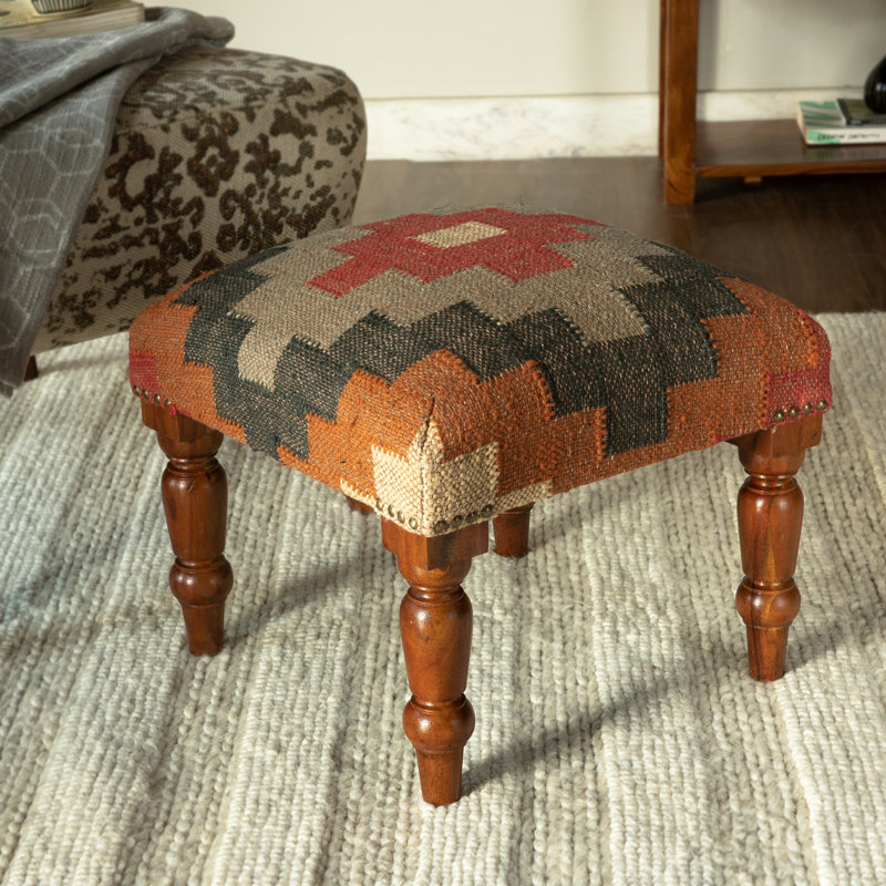Millwood Pines Derman Solid Wood Accent Stool & Reviews | Wayfair