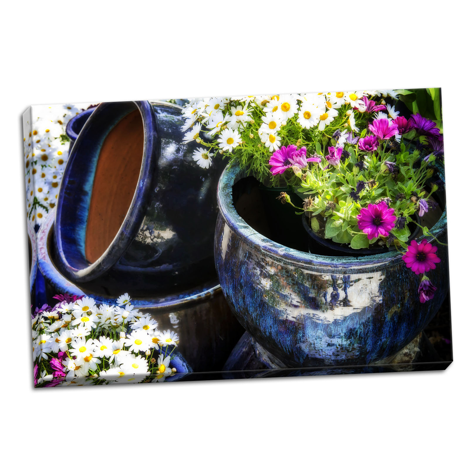 August Grove® 'Glazed Flower Pots II' Photographic Print on Wrapped ...