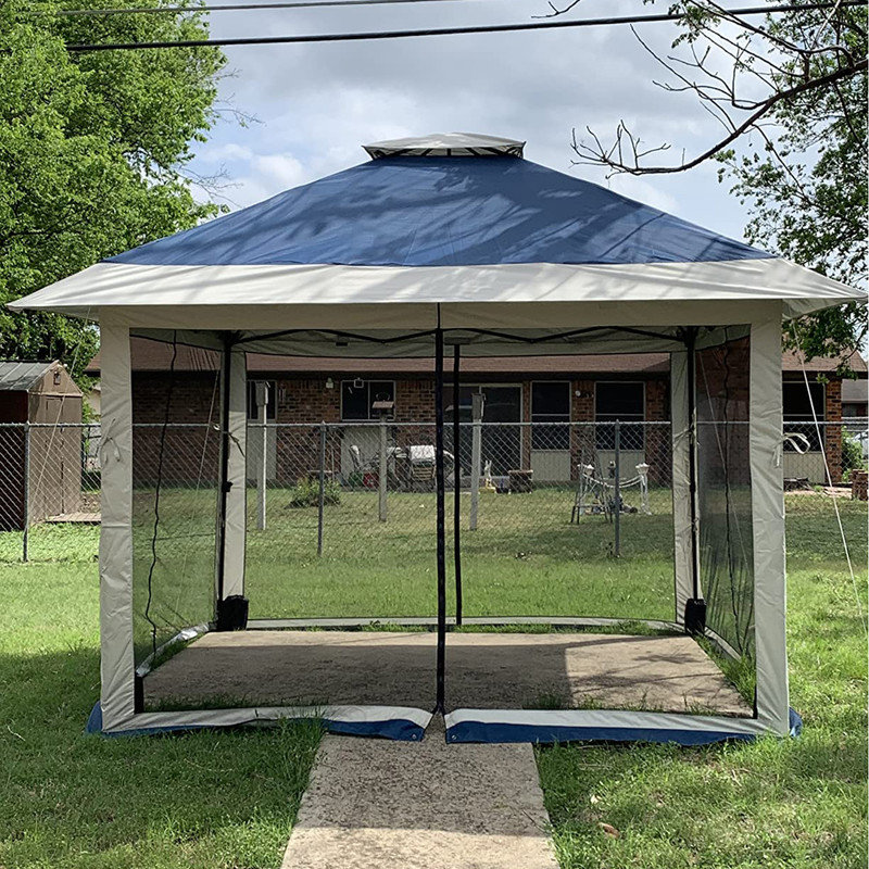 IDIABA Instant Pop Up Patio Gazebo with Full Netting for Family Parties ...