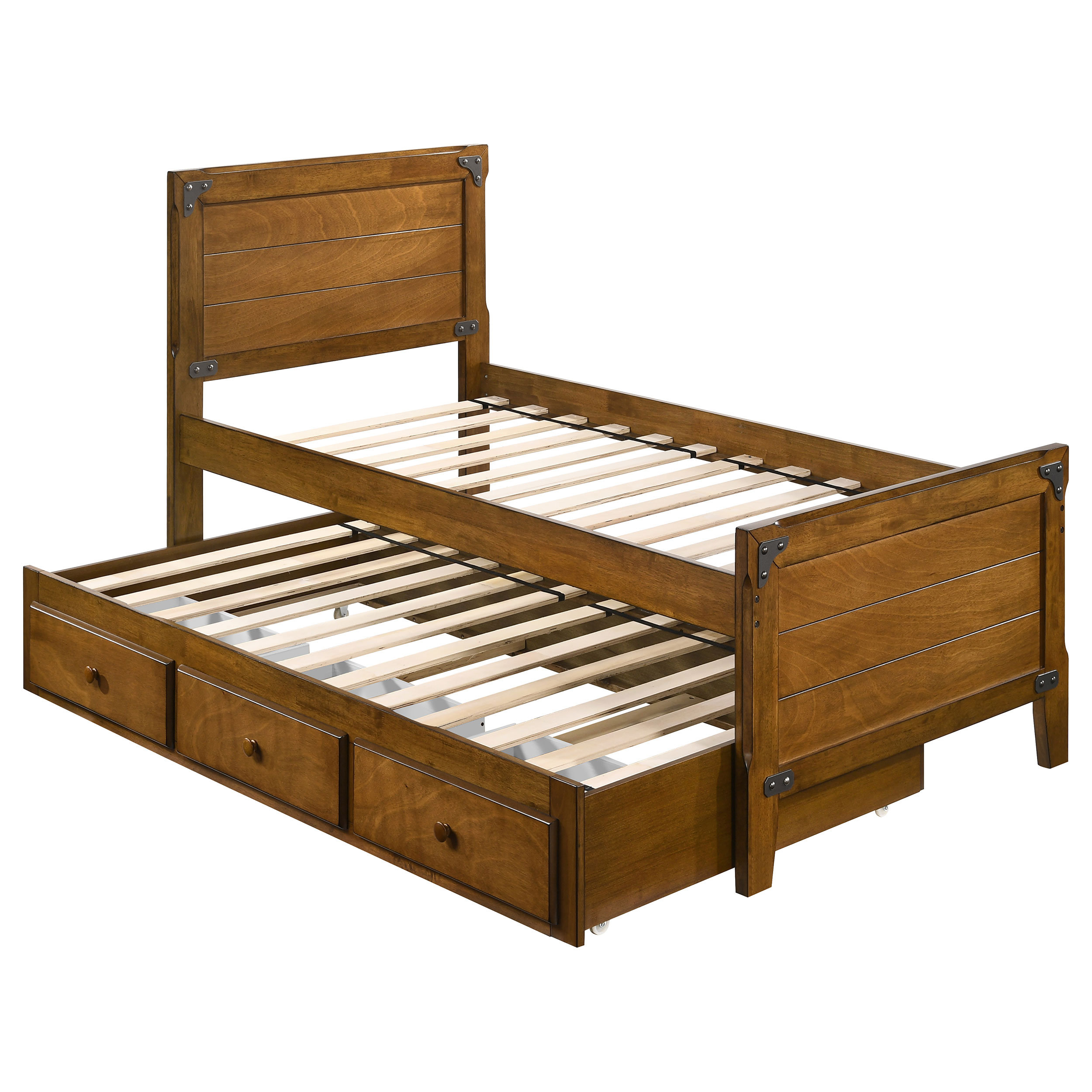 Kirby Kha Granger Wood Twin Storage Captains Bed Rustic Honey | Wayfair