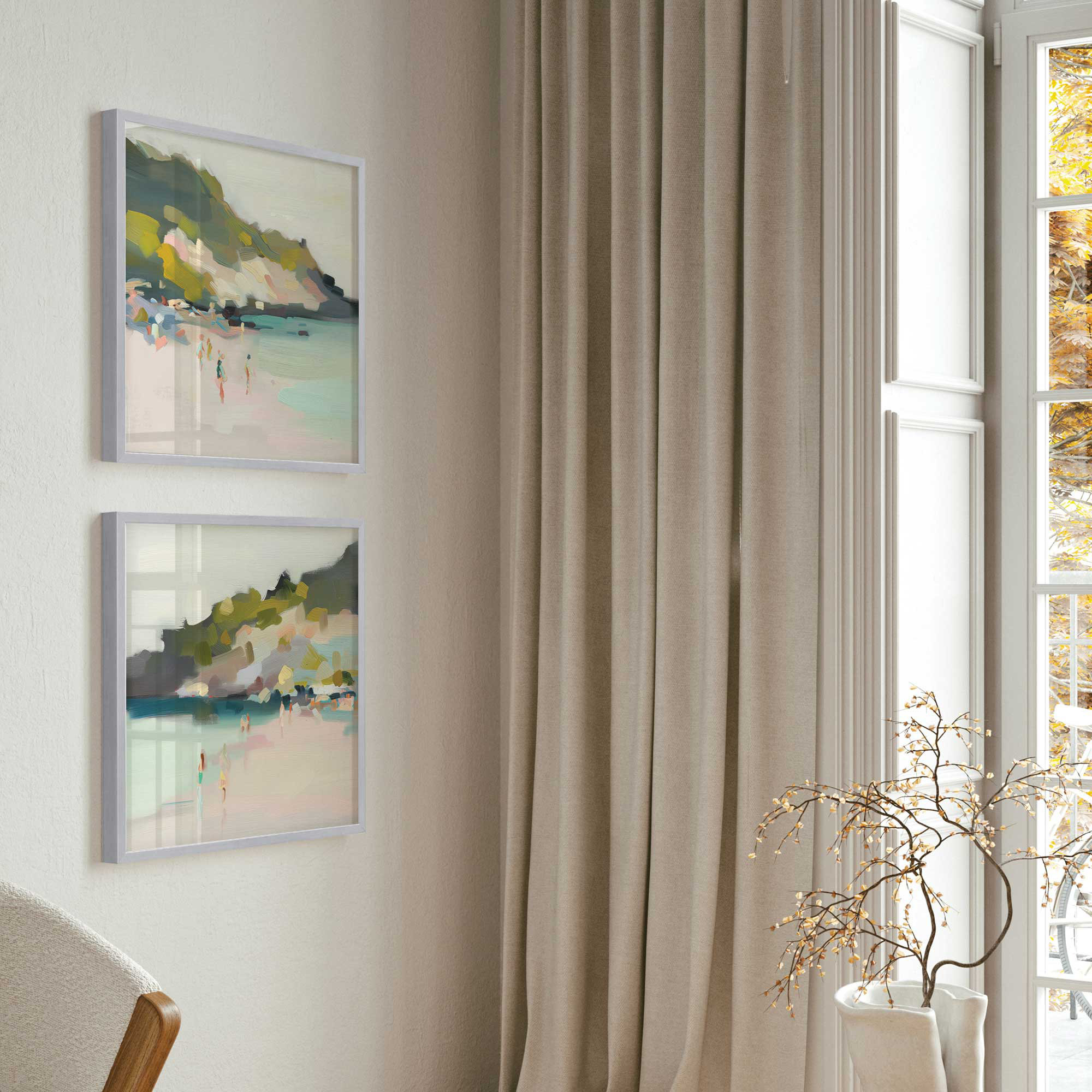 Ivy Bronx Sandy Spectrum Framed On Paper 2 Pieces by Azure Artisanal ...