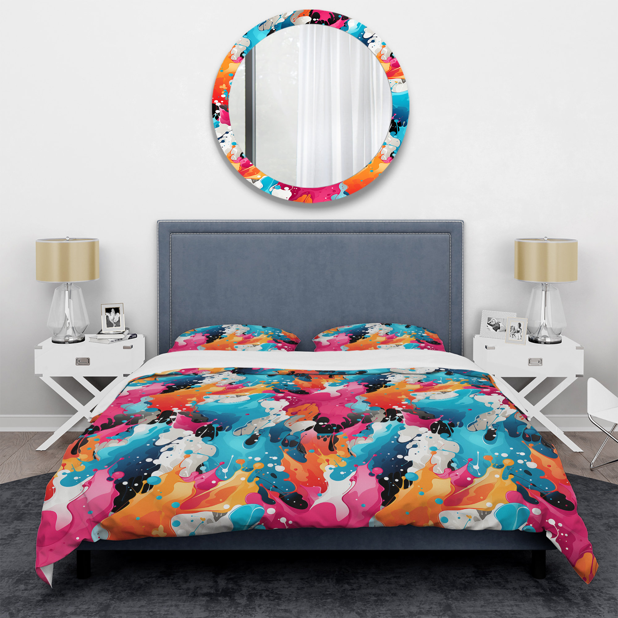 Design Art Artistic Paint Splash Dance Bedding | Wayfair