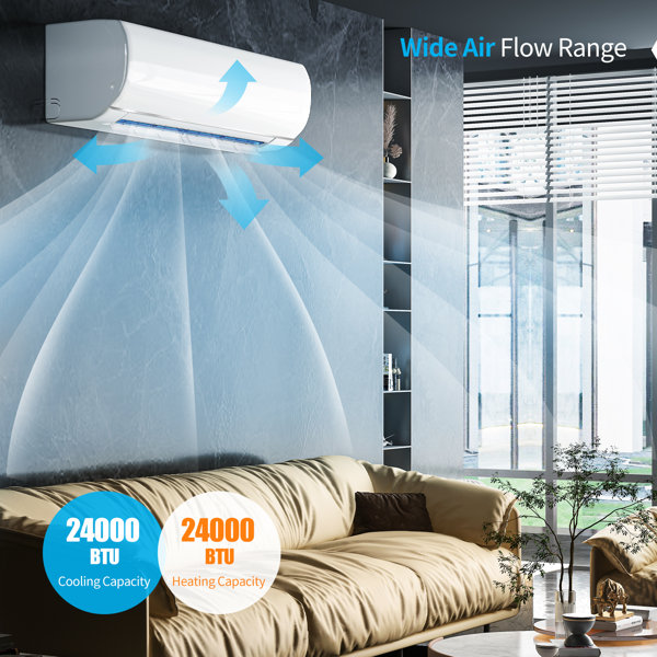 TABU 24000btu Mini Split Air Conditioner & Heater With Inverter, 19 ...
