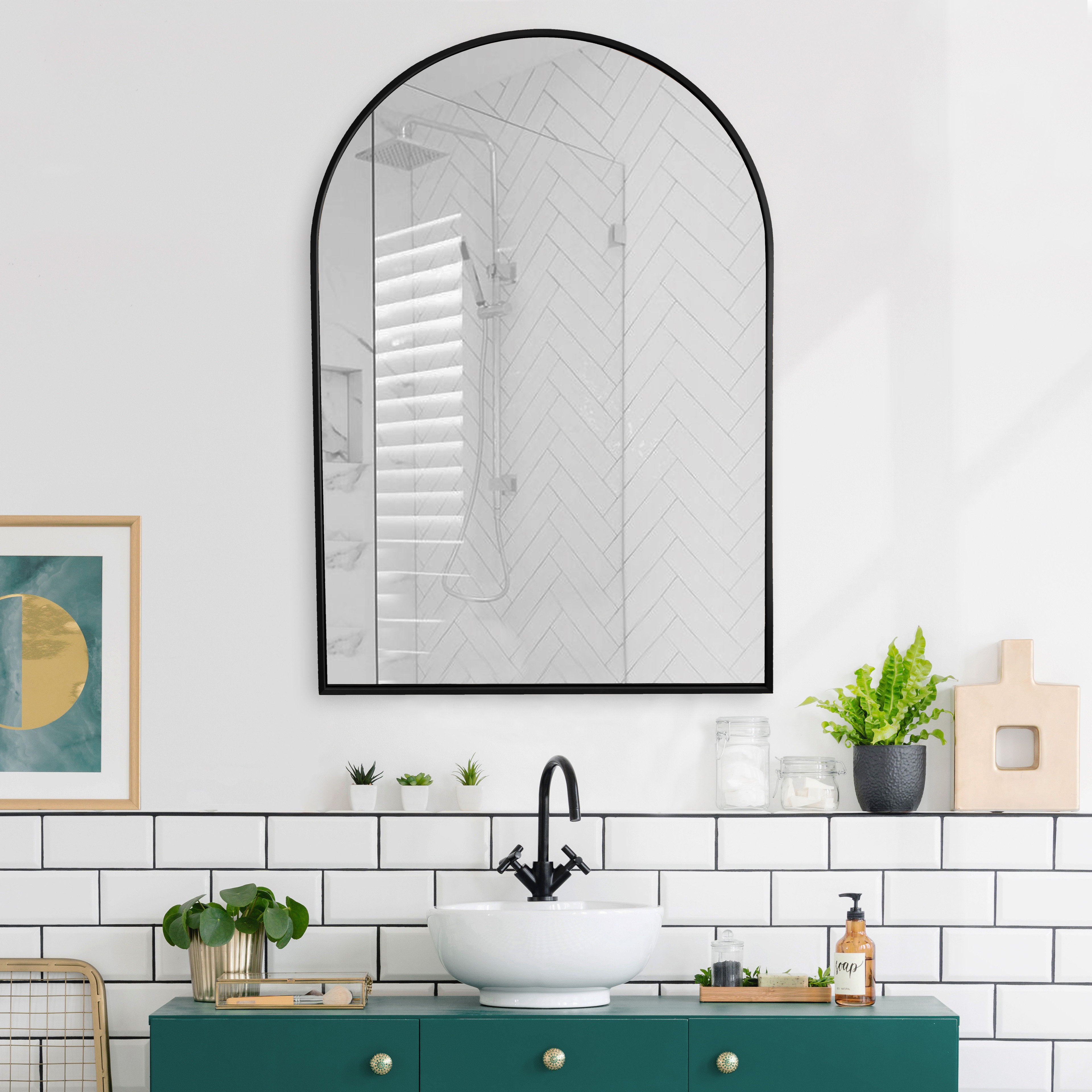 Everly Quinn Archie Wall Mounted Mirror for Deco, Bathroom, Vanity ...