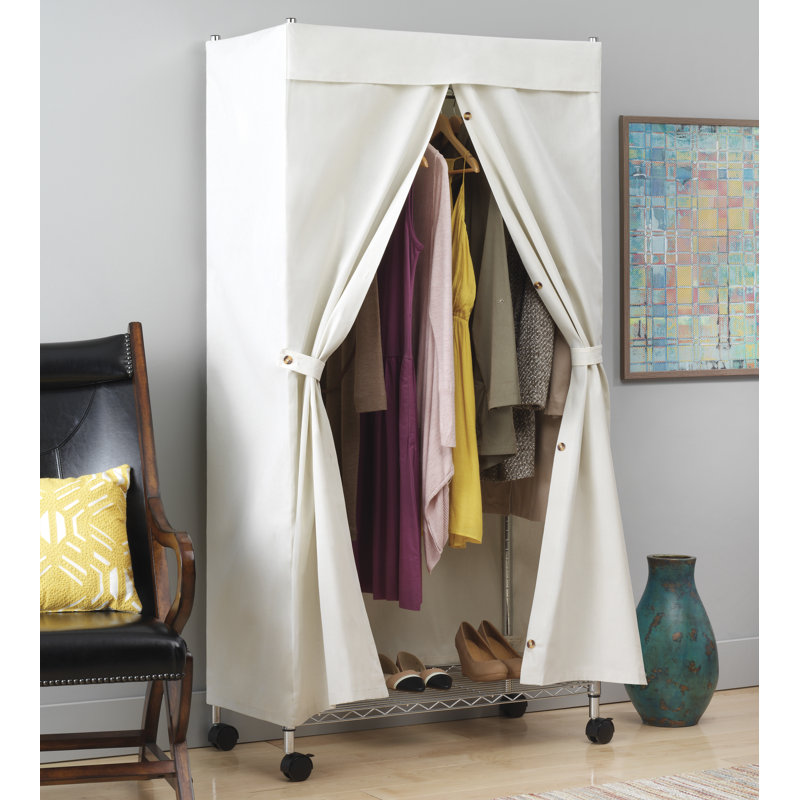 Rebrilliant 36" W Garment Rack Cover & Reviews | Wayfair