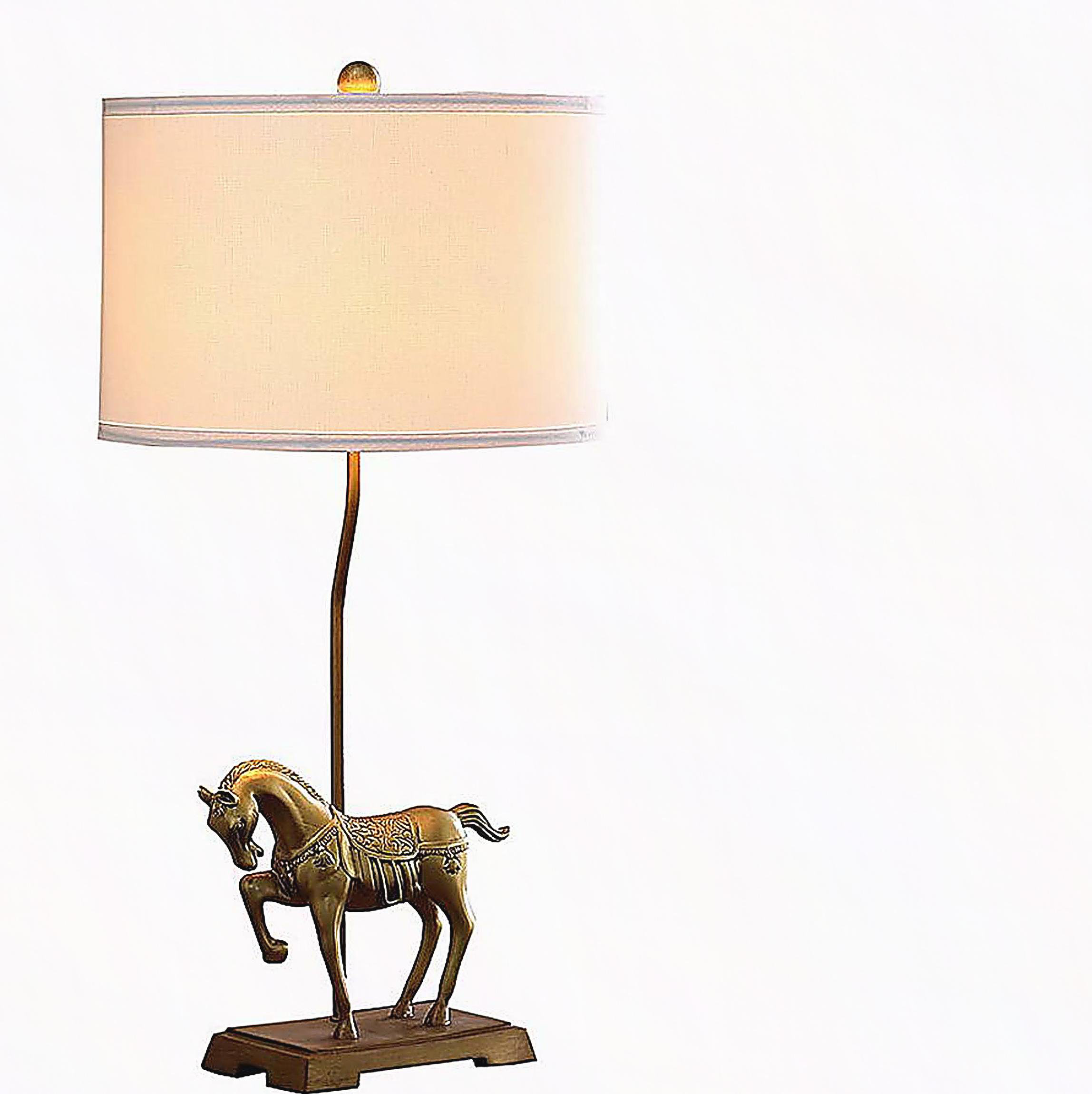 Latitude Run® 29.5" In Gold Royal Stallion Horse Resin Table Lamp | Wayfair