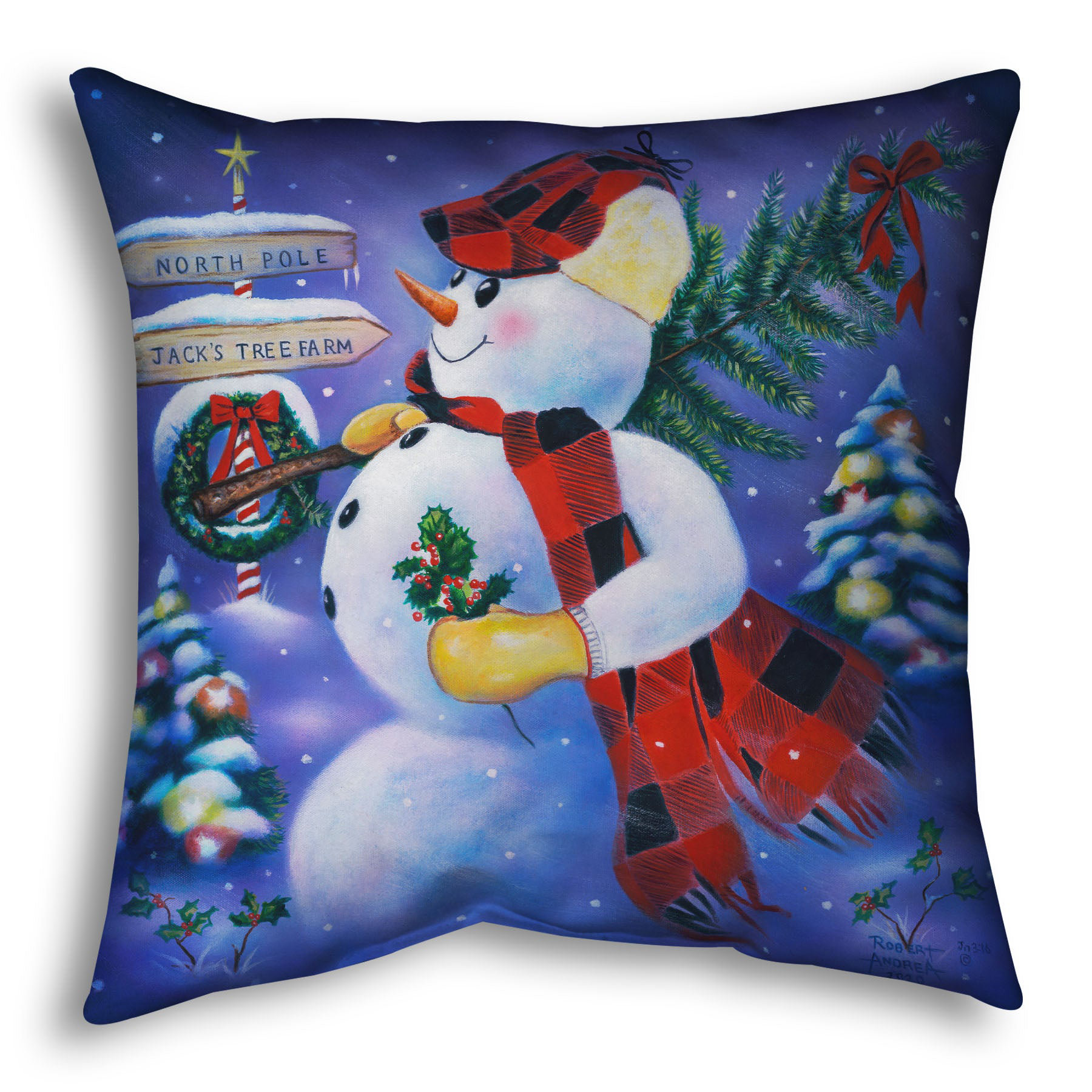 The Finishing Touch Throw Pillow, A Christmas Tree for Me by Robert ...