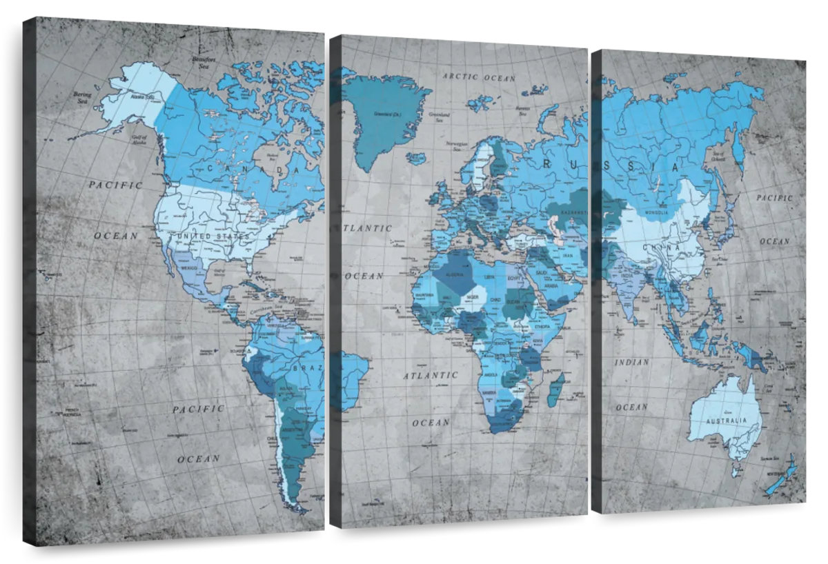 Trinx Keiri Geographic World Map II | Wayfair