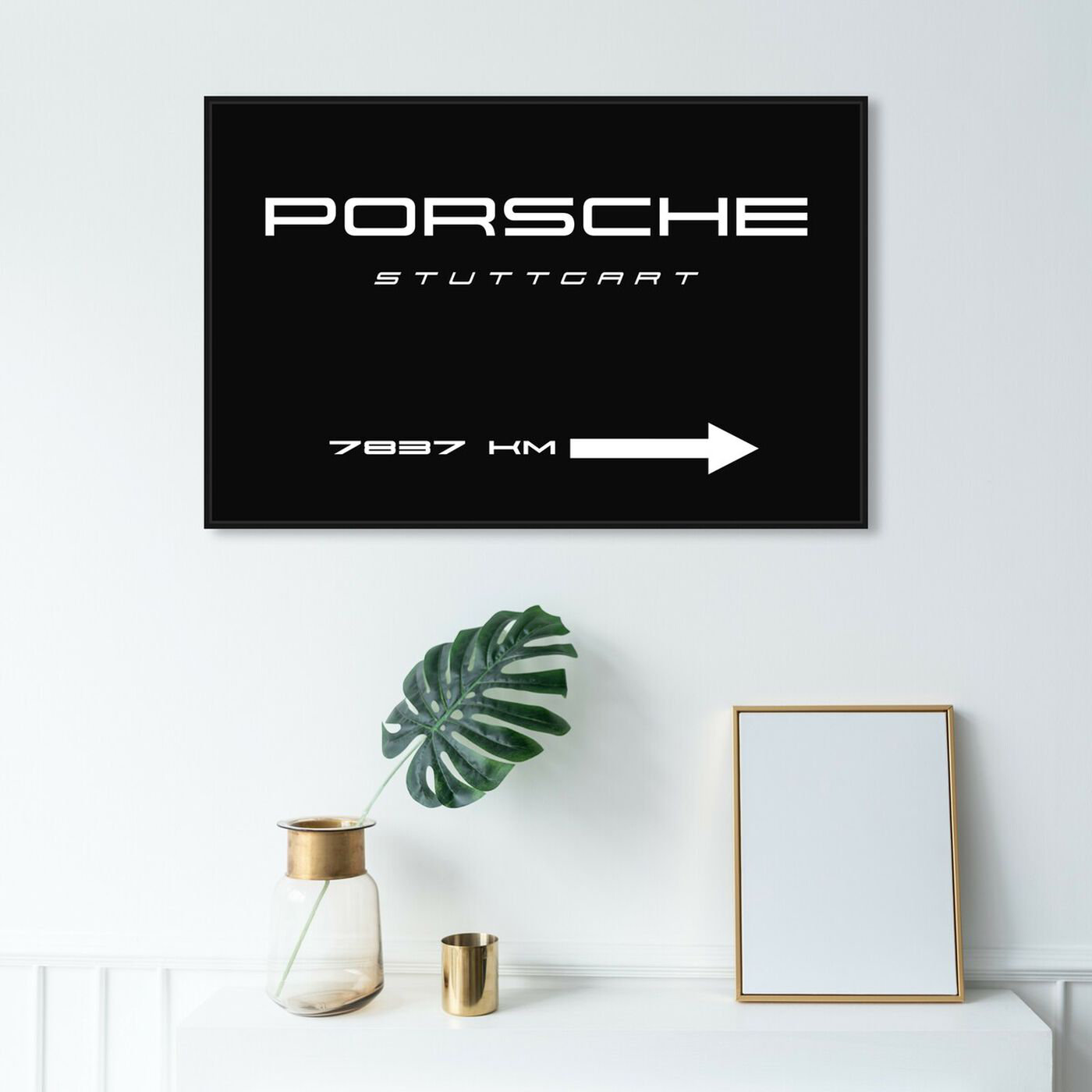 Oliver Gal Prints Fast 911 Road Sign Night, Sports Cars Sign Modern ...