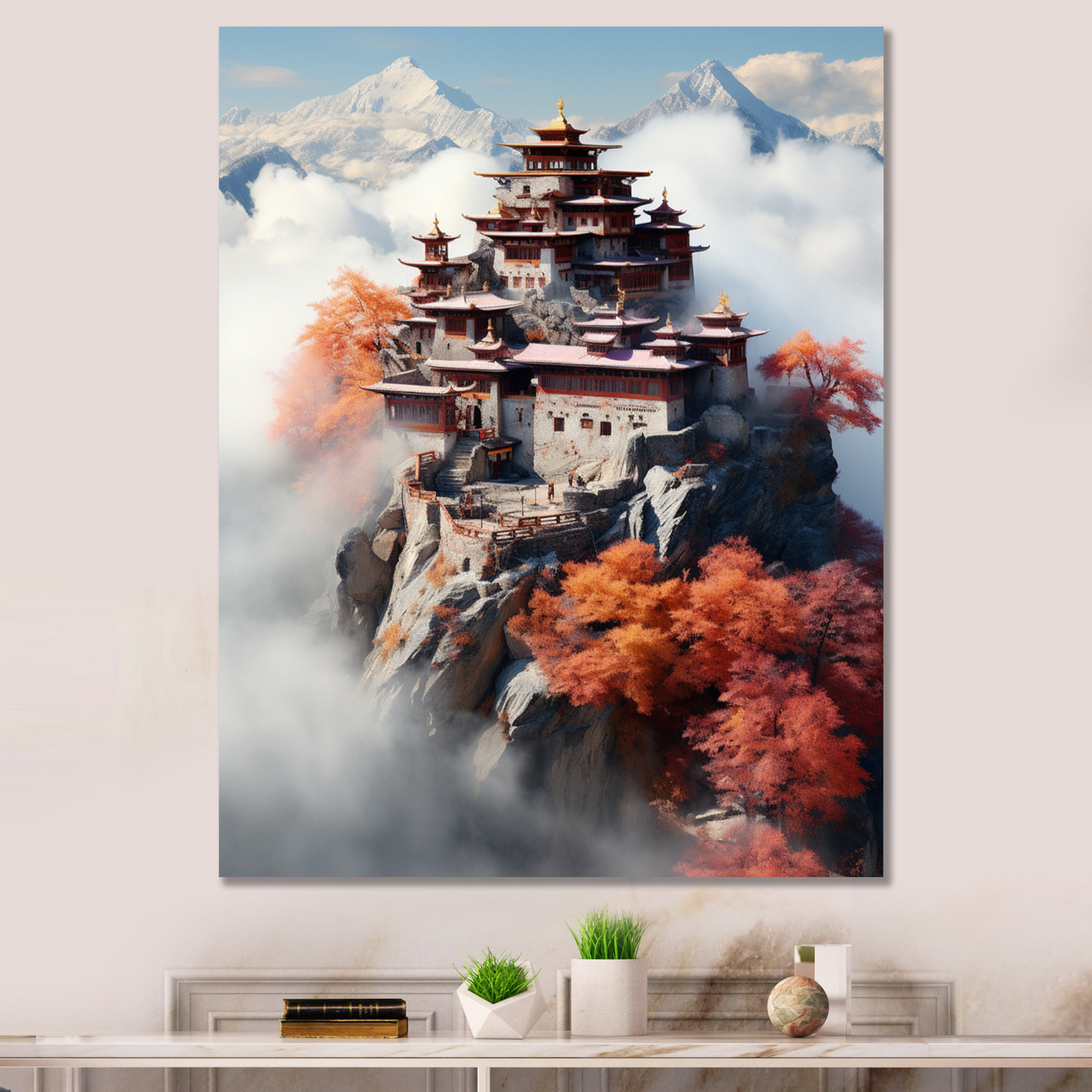 Red Barrel Studio® Asian Art Tibetan Monastery V On Canvas Print | Wayfair