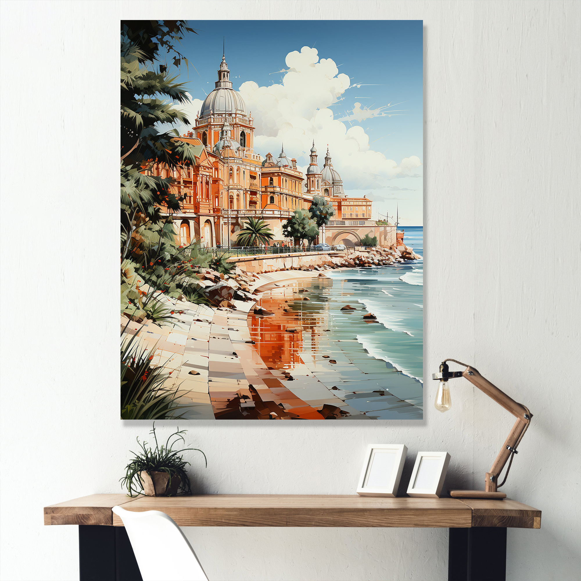 Highland Dunes City of Nice Nostalgia II - Print on Canvas | Wayfair