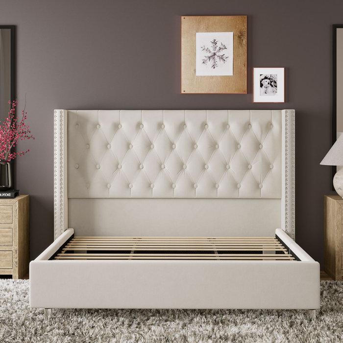 Latitude Run® Lunardi Tufted Platform Bed & Reviews | Wayfair