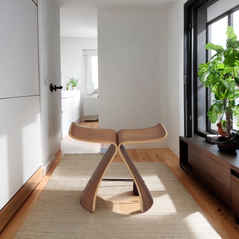 Hokku Designs Solid + Manufactured Wood Accent Stool | Wayfair