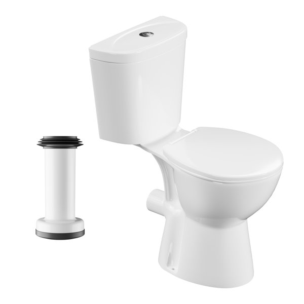 SUPERFLO 19 Inch Tall Rear Outlet With Powerful Flushing High Toilet ...