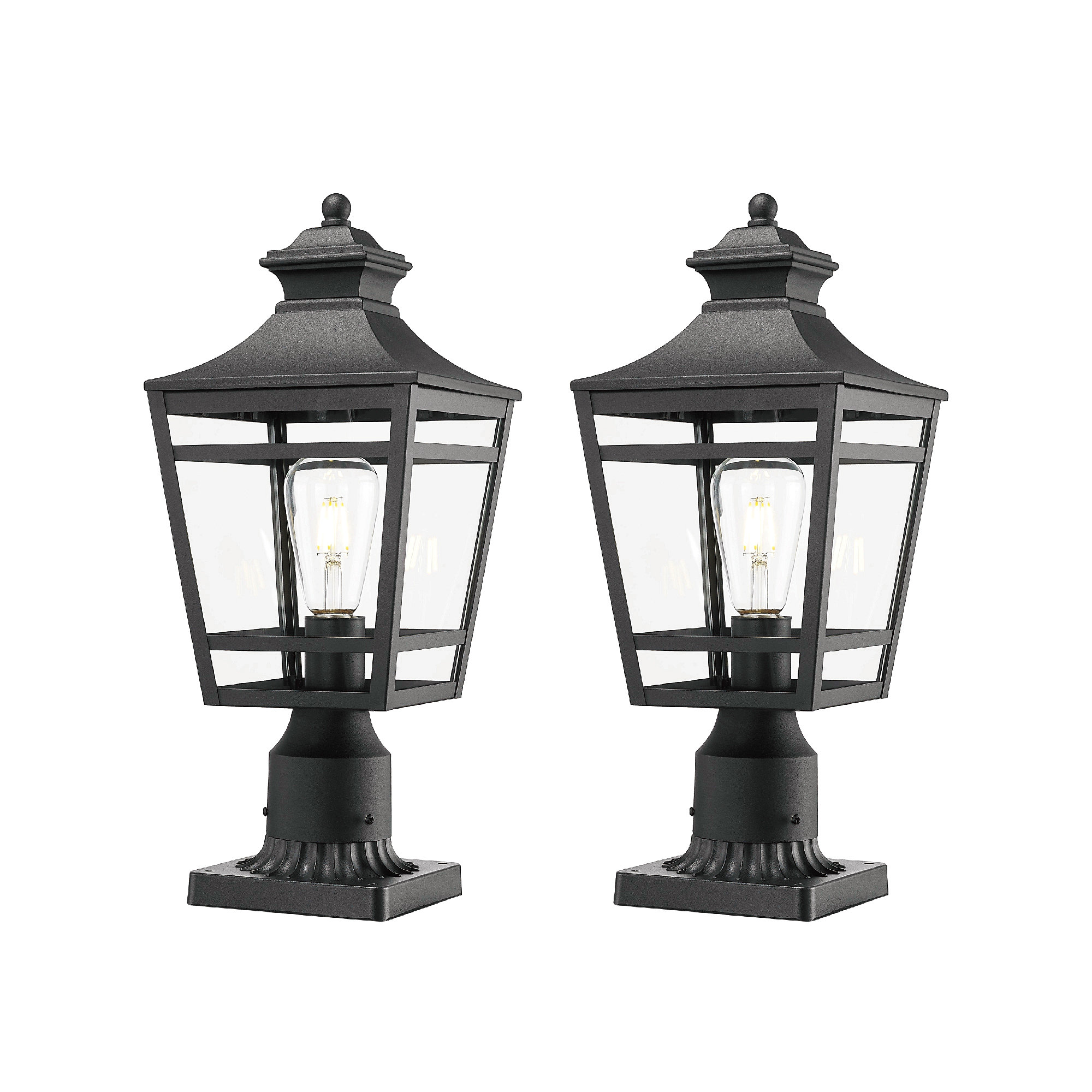 Canora Grey Large Outdoor Post Lights Lamp Post Light Fixture, 18.1Inch ...