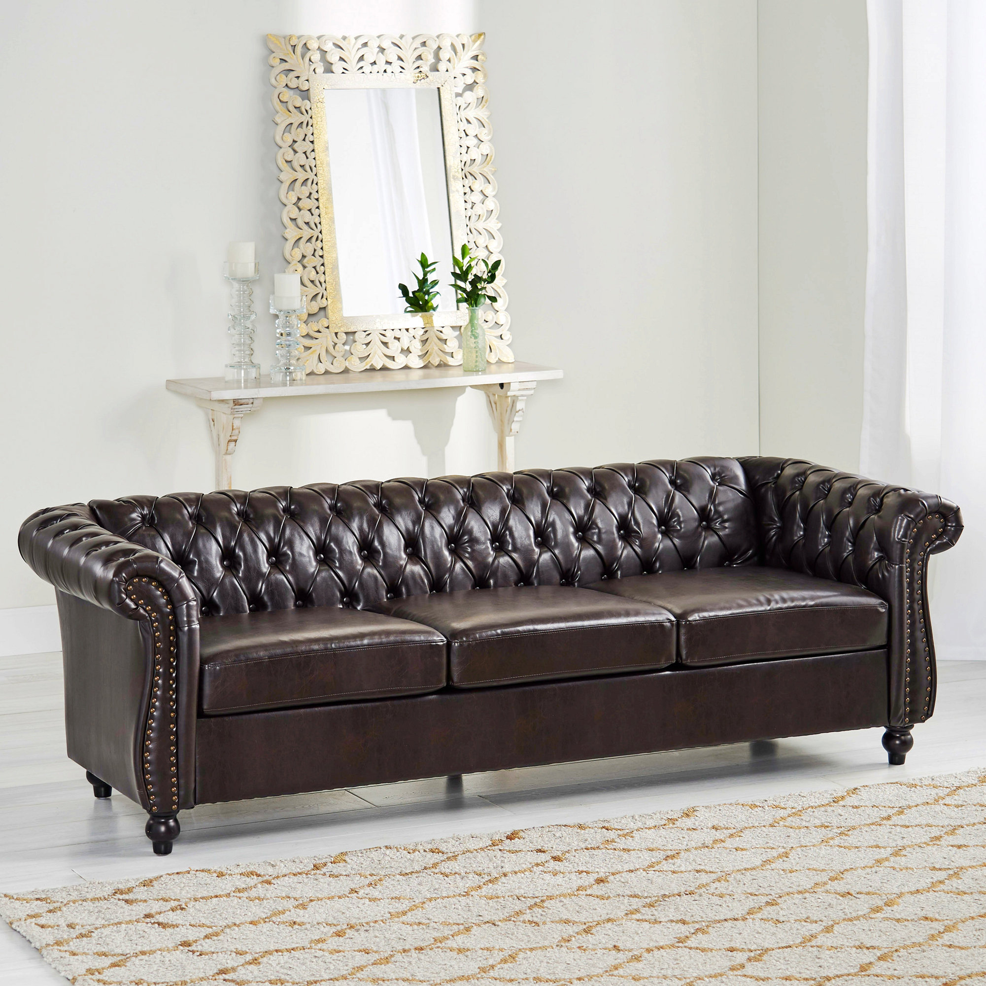 Alcott Hill Sofa Tufted Sofa Chesterfield Style Sofa - Wayfair Canada