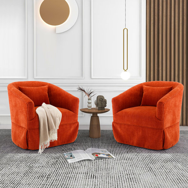 Latitude Run® Fetrow Upholstered Swivel Armchair & Reviews | Wayfair