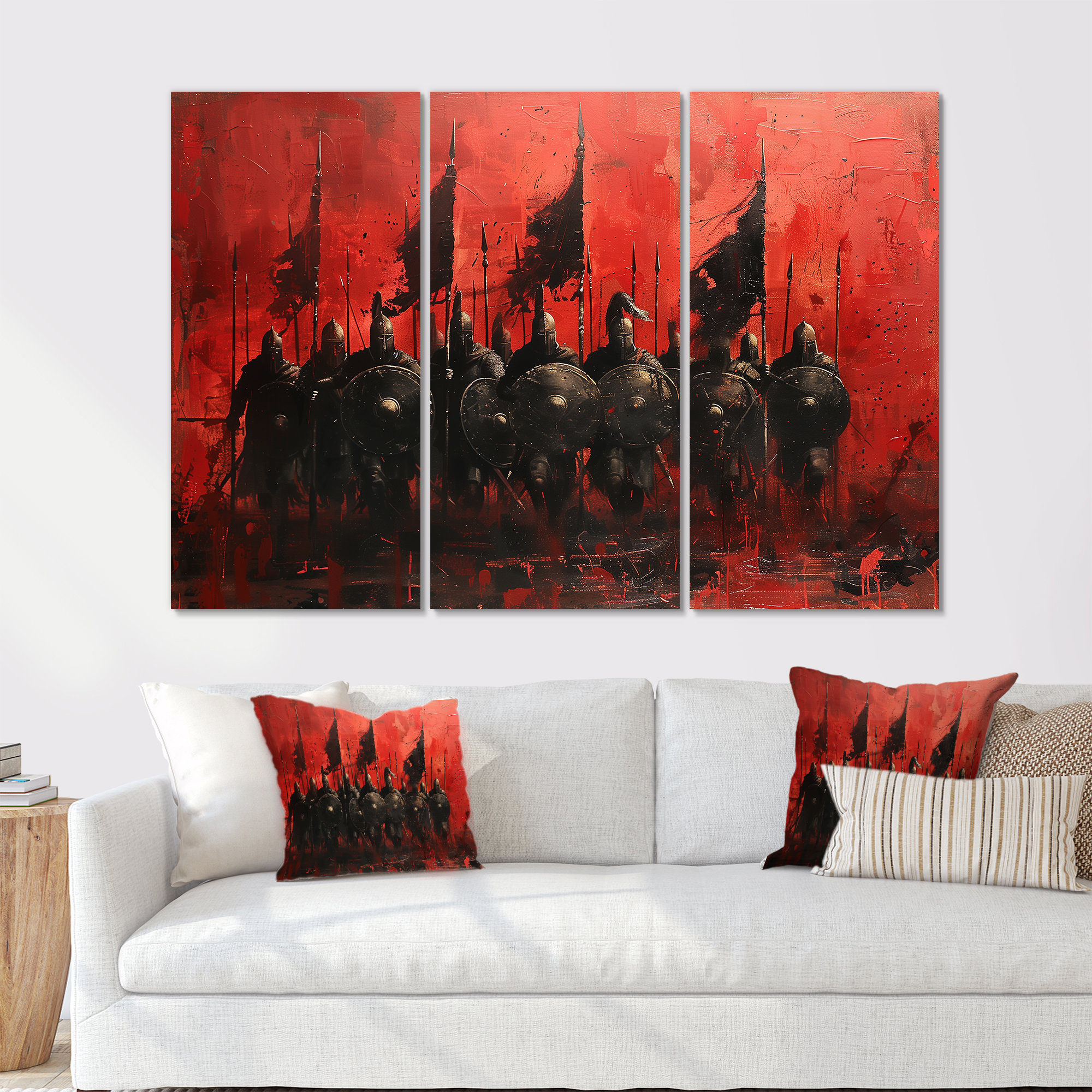 Design Art 300 Spartan Warriors Against Persia II - Army Wall Art Set ...