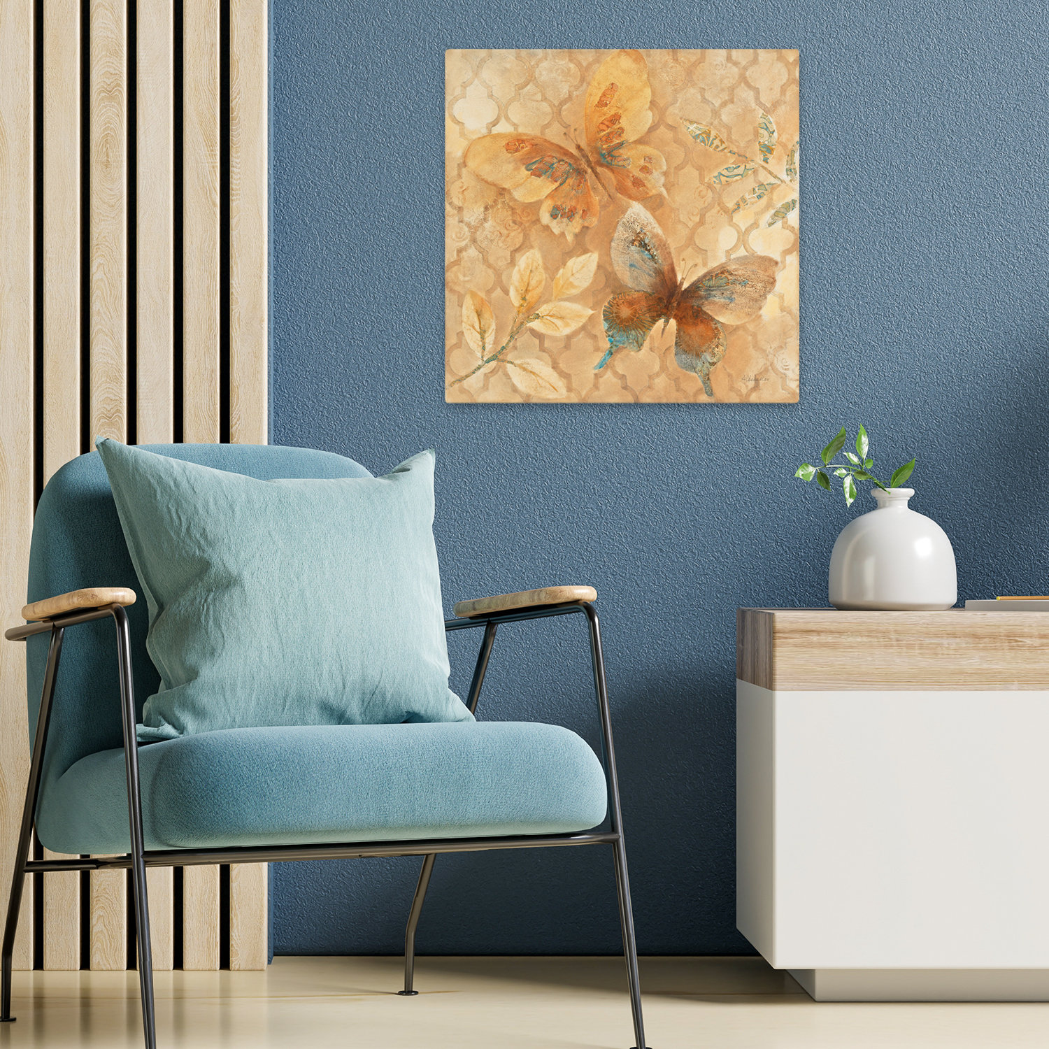 Latitude Run® Gilded Butterfly I Contemporary Art | Wayfair