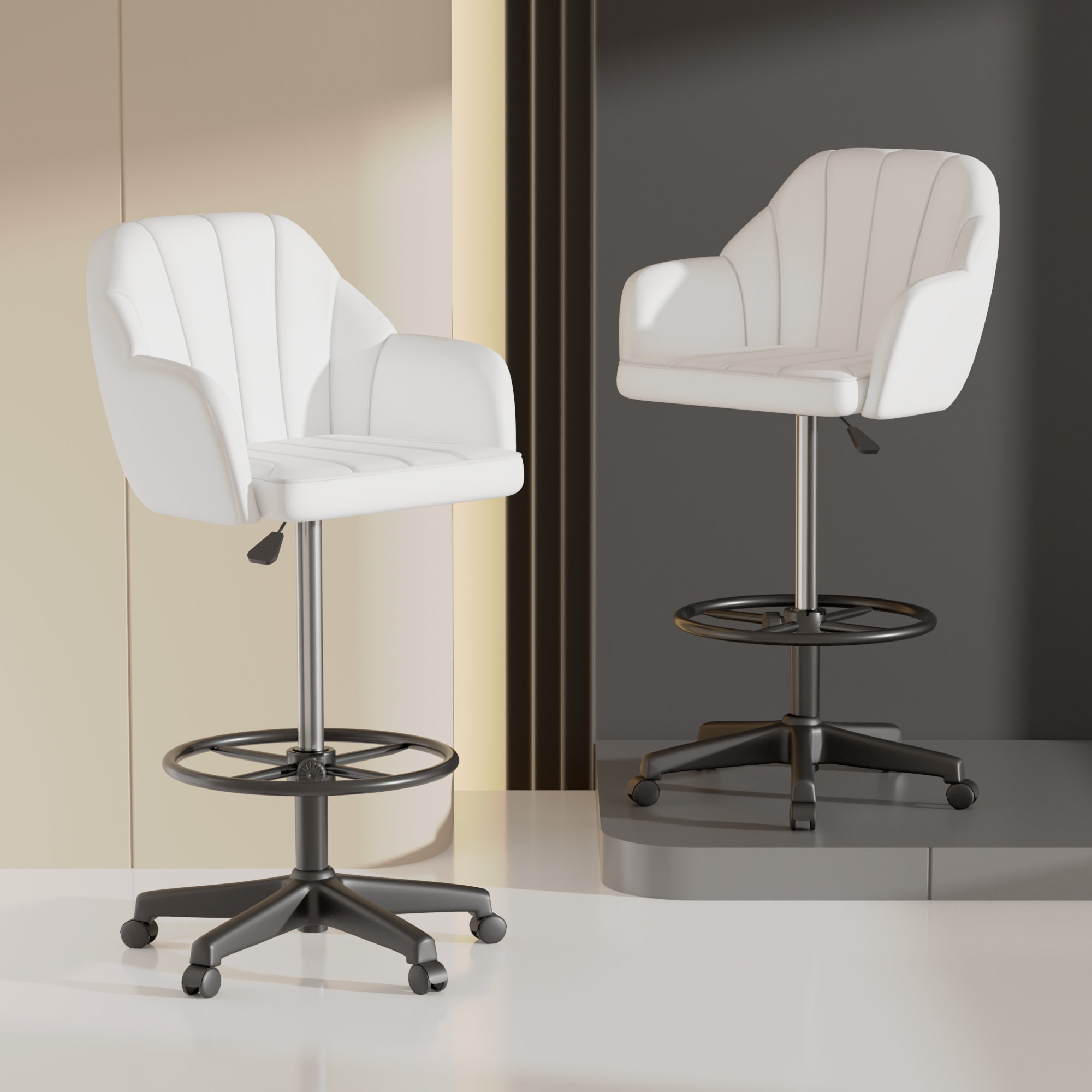 Latitude Run® Bhavjot Swivel Adjustable Height Stool | Wayfair