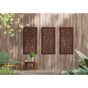 DESIGN-VU Floral Decorative Privacy Panel & Reviews | Wayfair