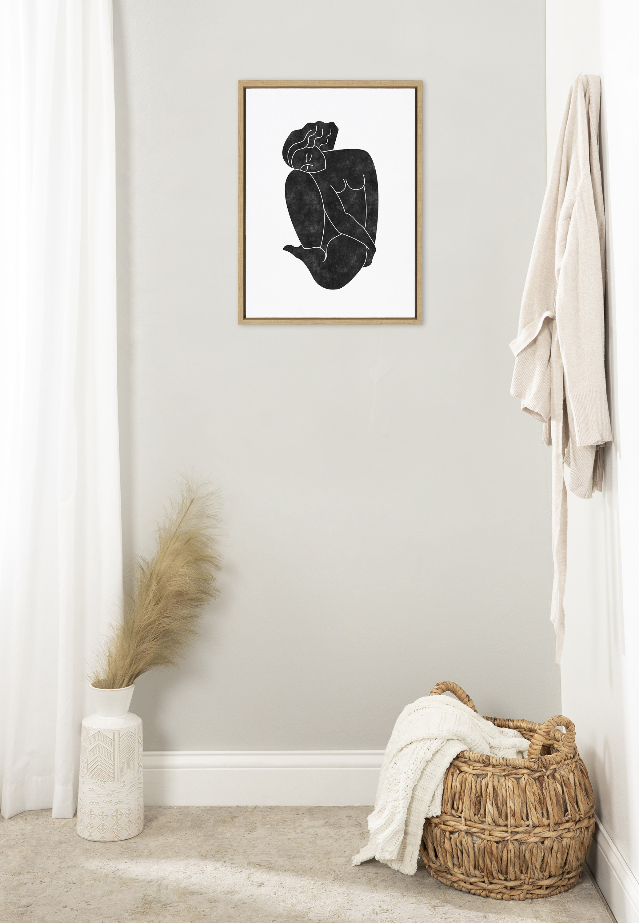 Beachcrest Home Shalyce Minimal Line Body Framed On Canvas - Wayfair Canada