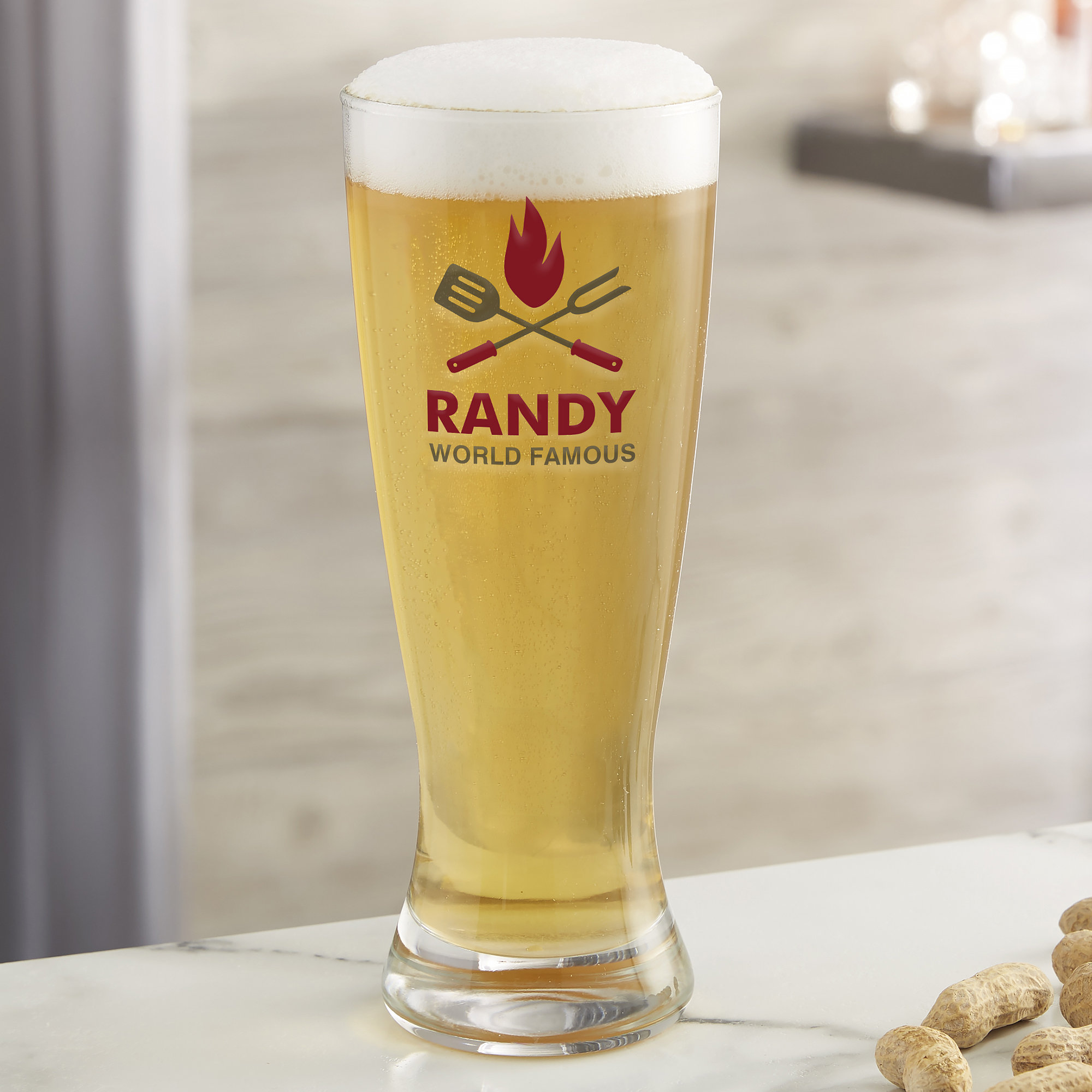 Personalization Mall The Grill Personalized Printed 23oz. Pilsner Glass ...