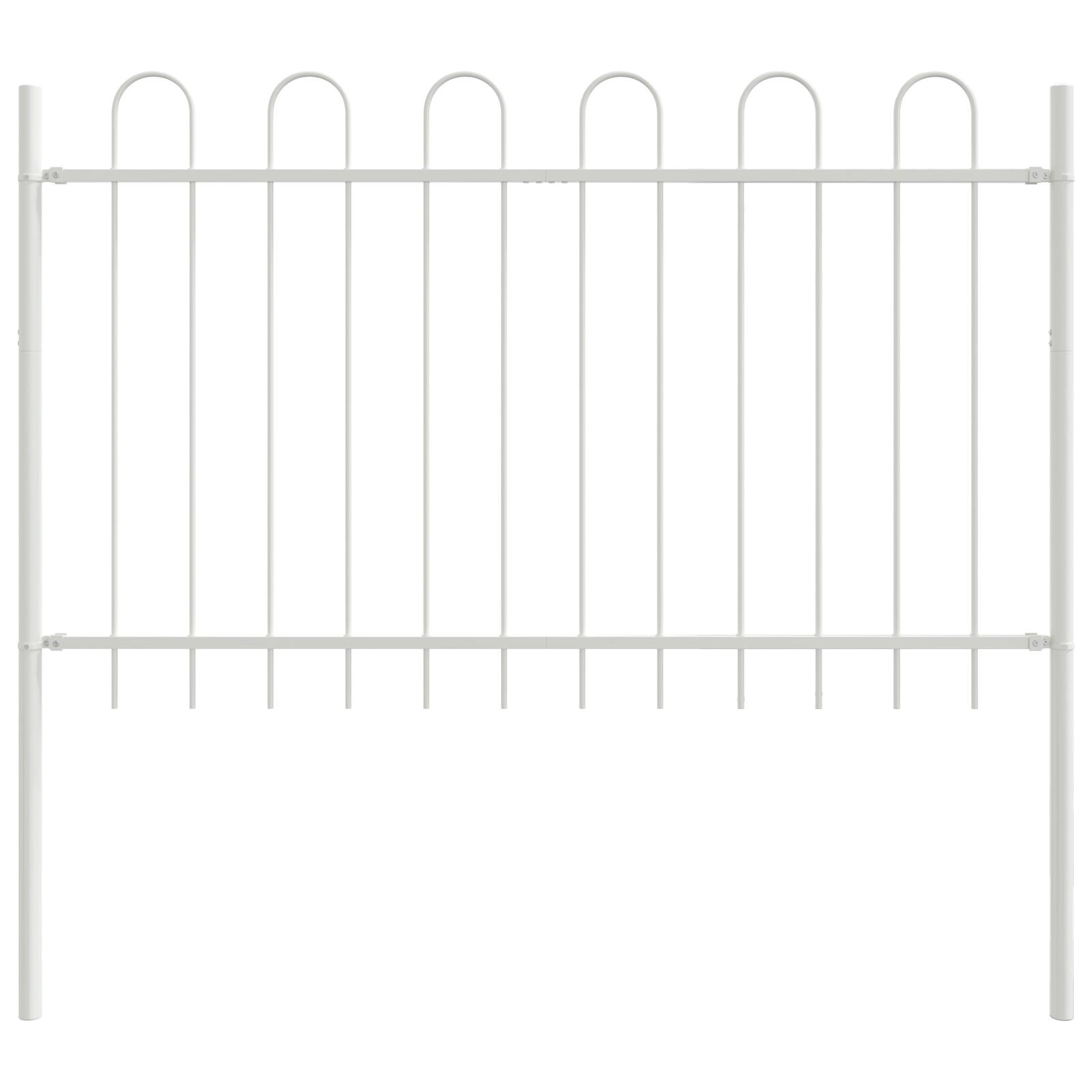 Vidaxl Garden Fence With Hoop Top 1.7X0.8 M Steel - Wayfair Canada