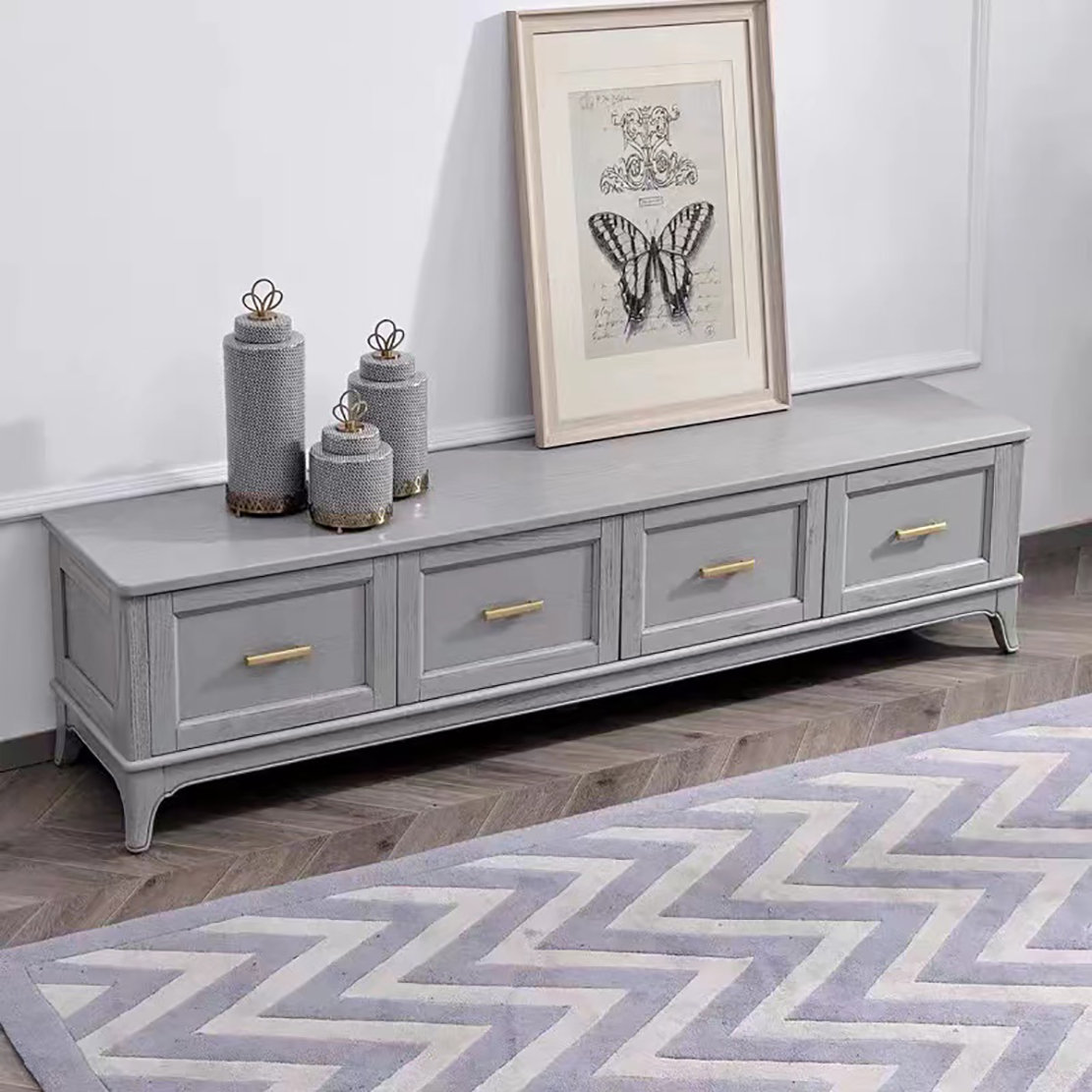 AWORET American modern simple advanced grey TV cabinet | Wayfair