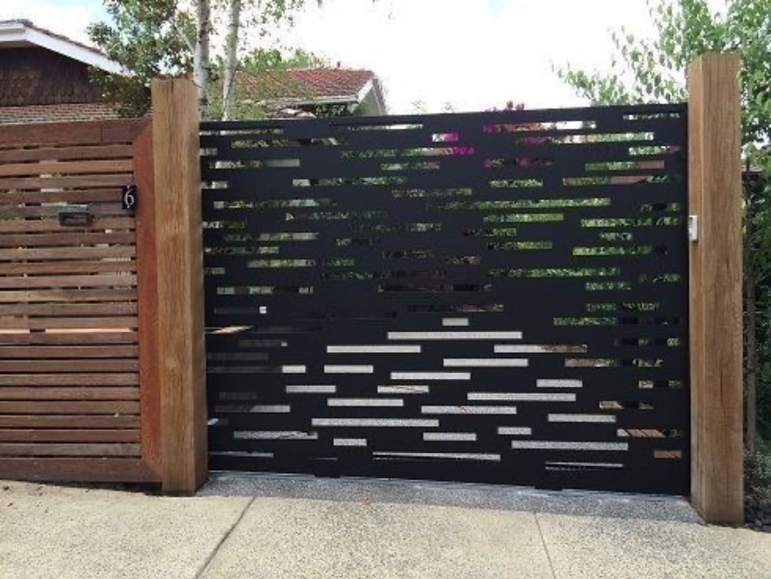 TAIMCO Sturdy Heavy Duty Metal Driveway Gate | Wayfair