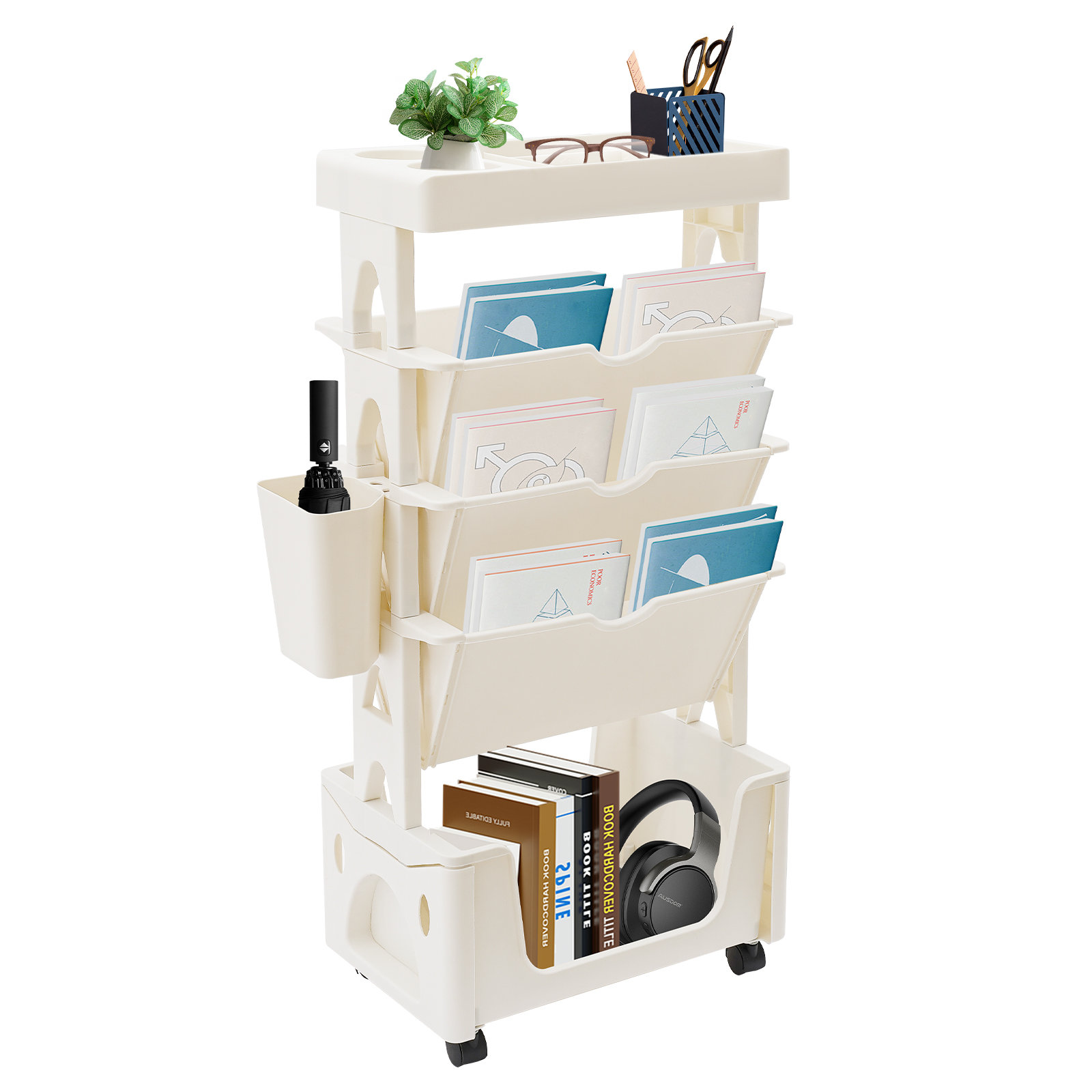 Rebrilliant Black Rhombus 2-layer Bookshelf Record Shelf & Reviews ...