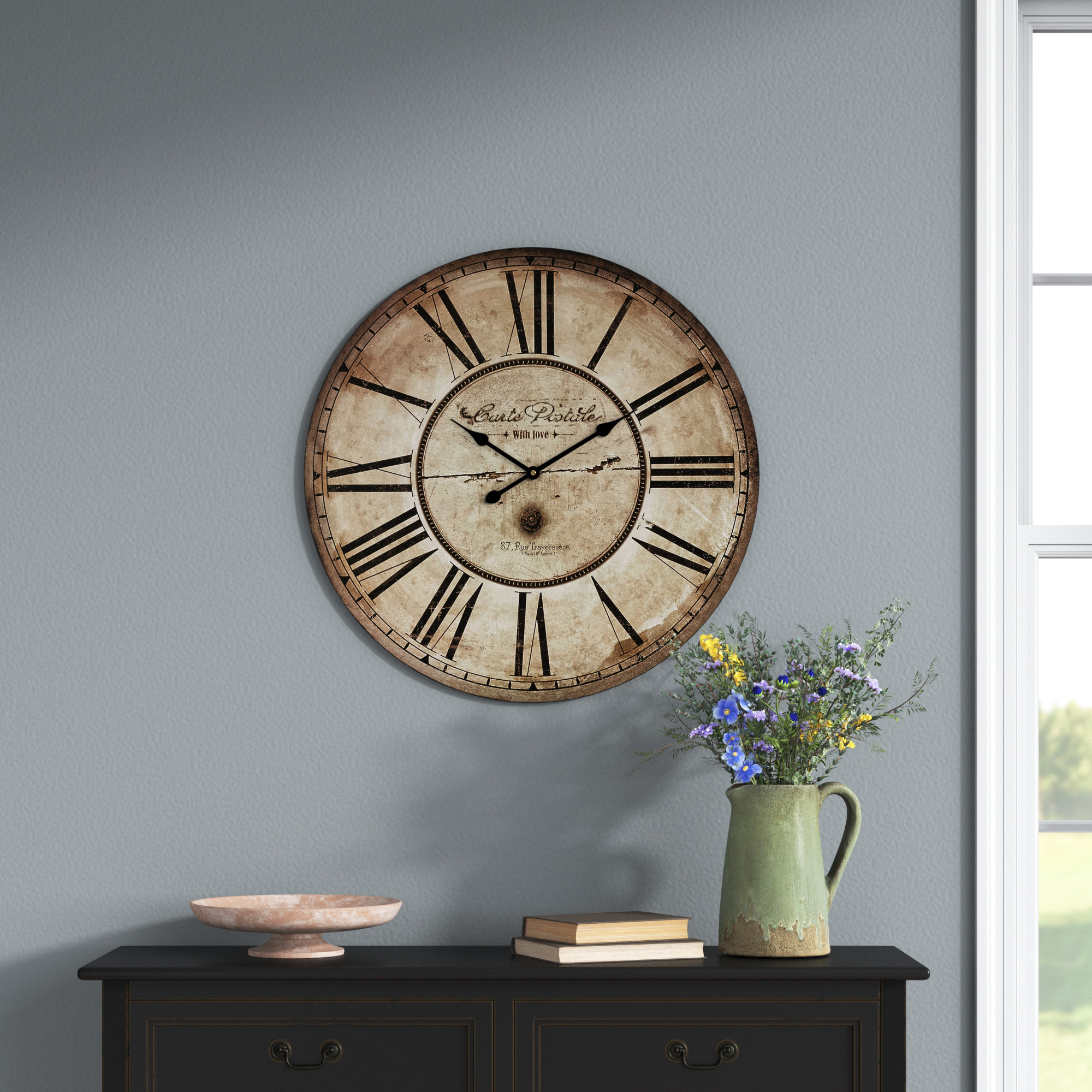 Laurel Foundry Modern Farmhouse Oversized Summerhill 23.6" Wall Clock ...